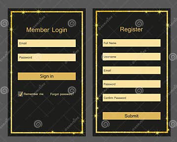 Vector forms login stock vector. Illustration of internet - 119719840