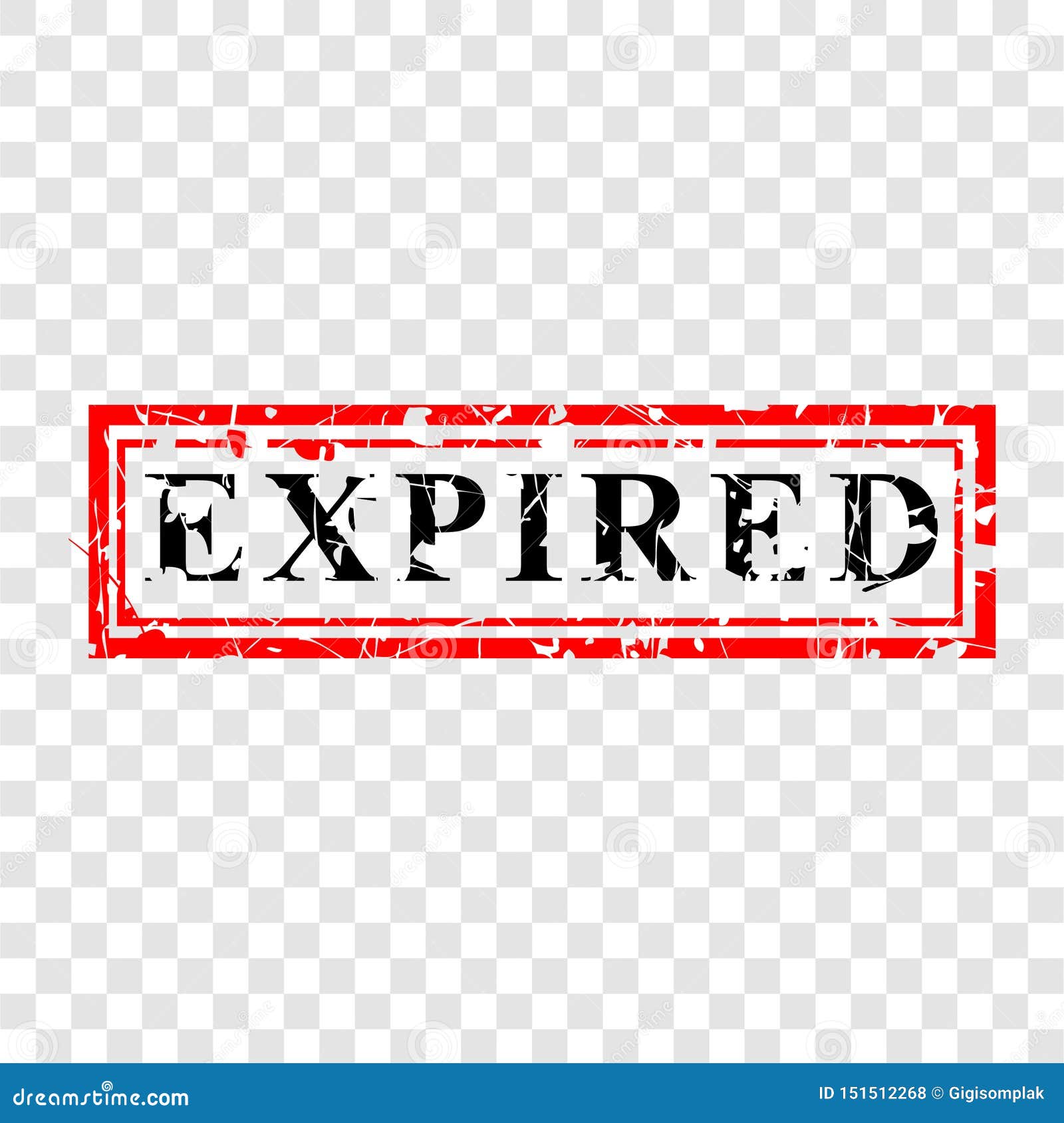 Simple Vector Rejected, Red and Black Rubber Stamp, Expired, at ...