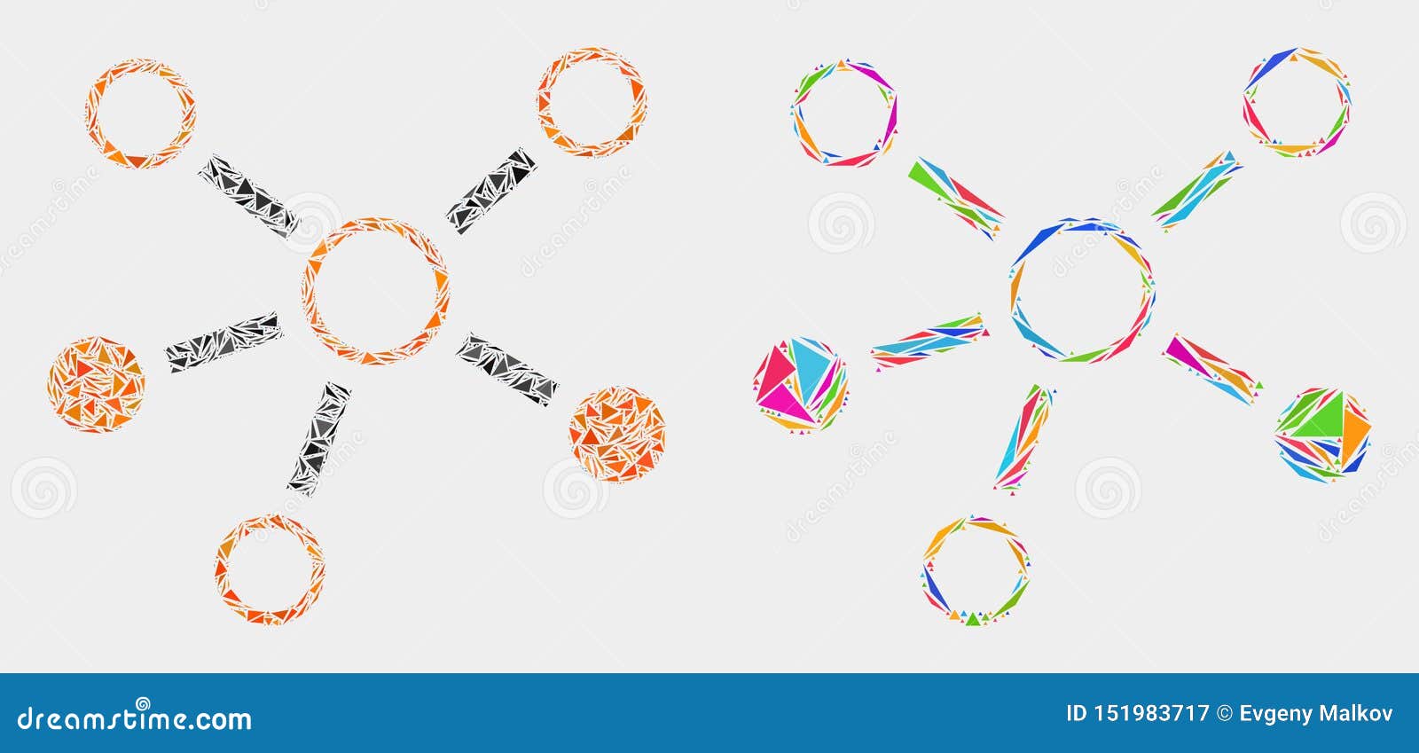 Vector Relations Mosaic Icon of Triangle Items Stock Vector ...