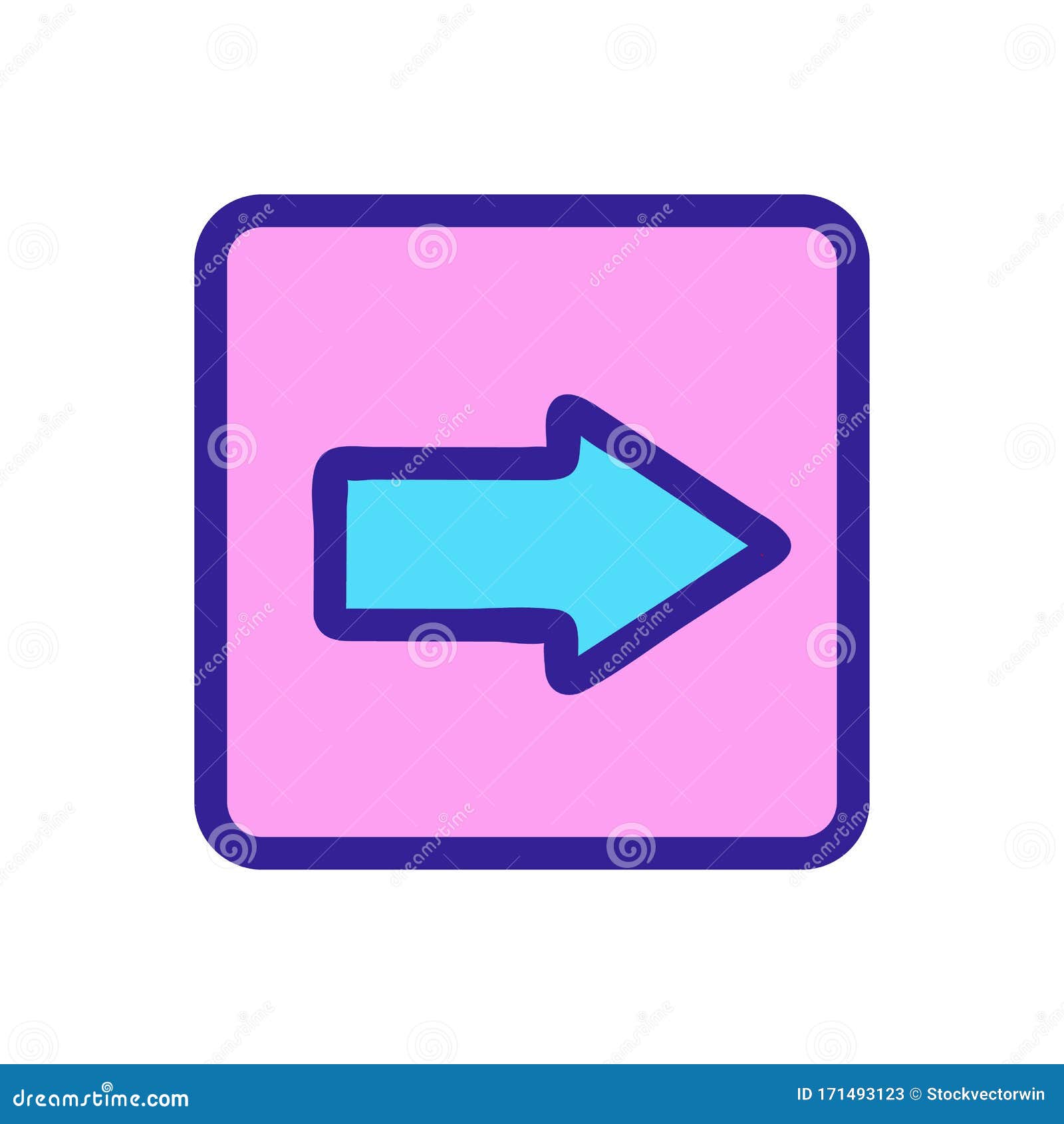 The Vector Release Pointer. Isolated Contour Symbol Illustration Stock ...