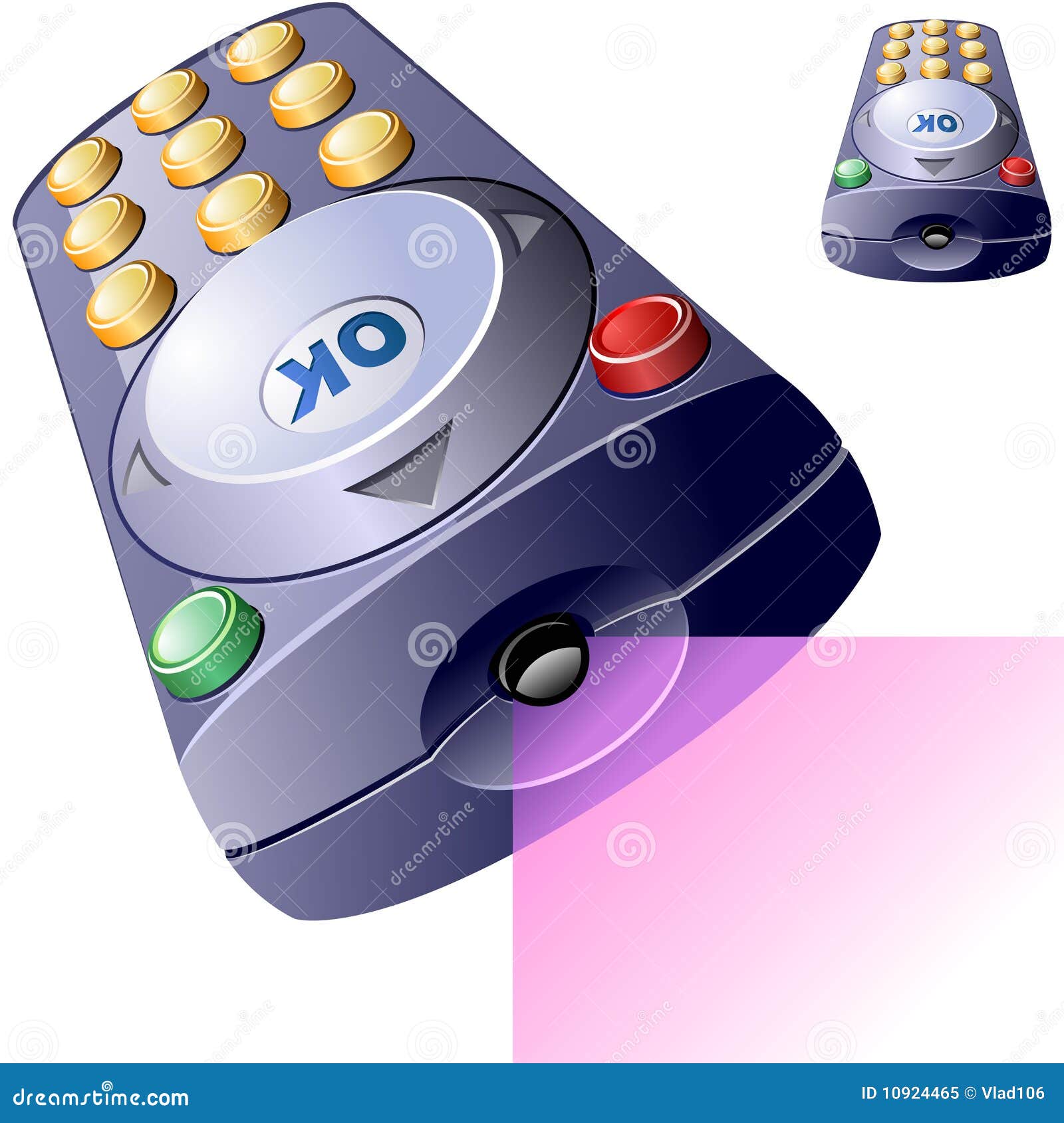 Vector remote control. stock vector. Illustration of digital - 10924465