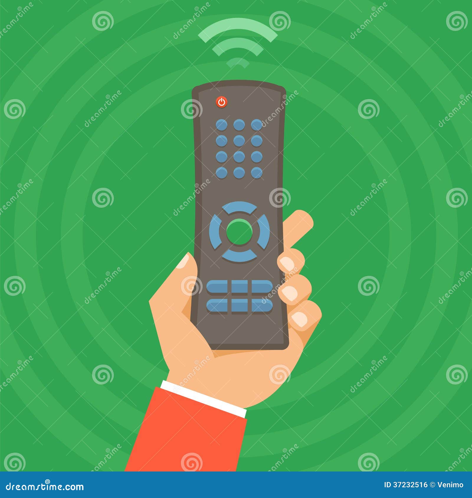 Vector Remote Control Concept Stock Vector - Illustration of television ...