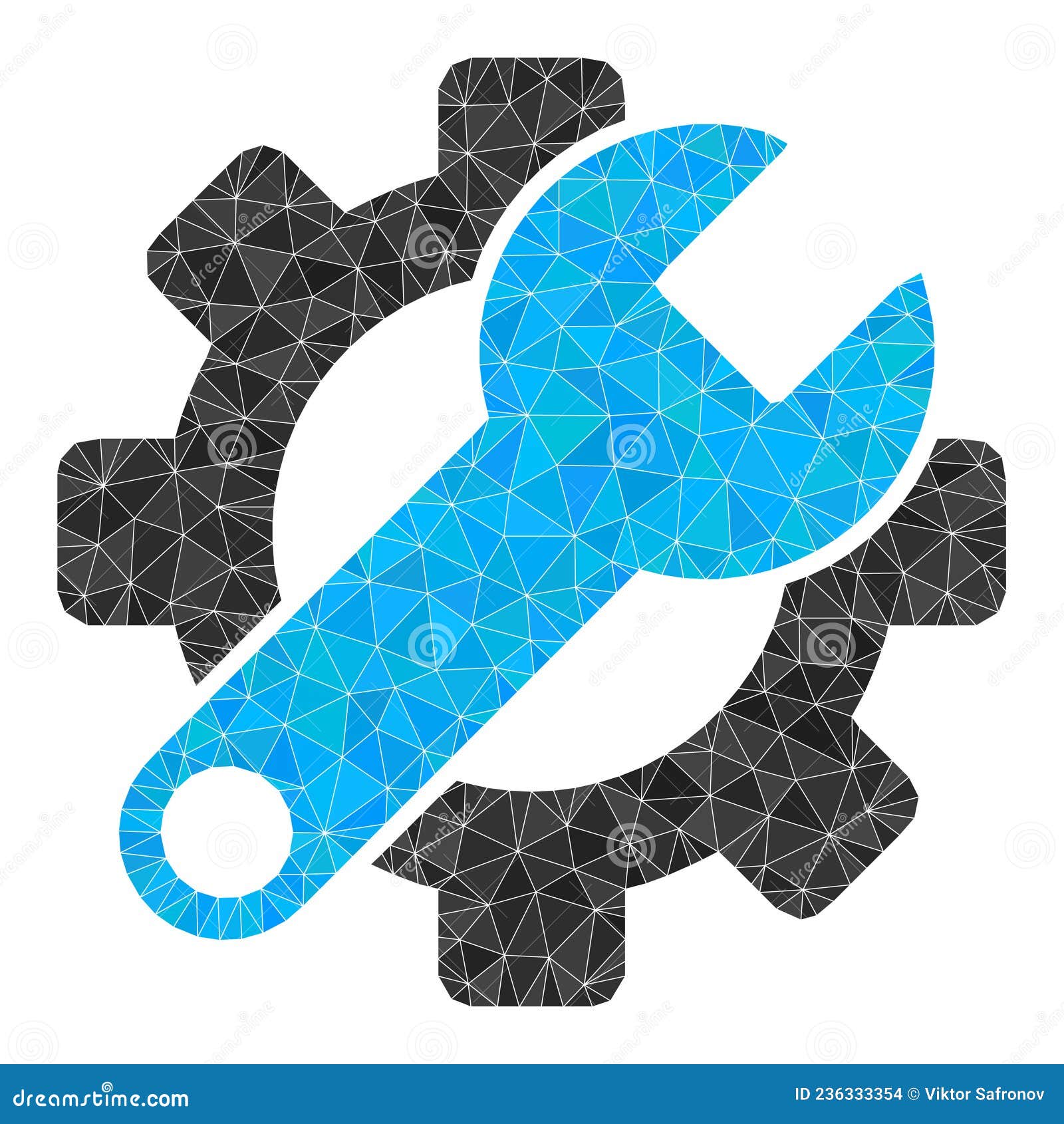 Vector Repair Tools Triangle Filled Icon Stock Vector - Illustration of ...