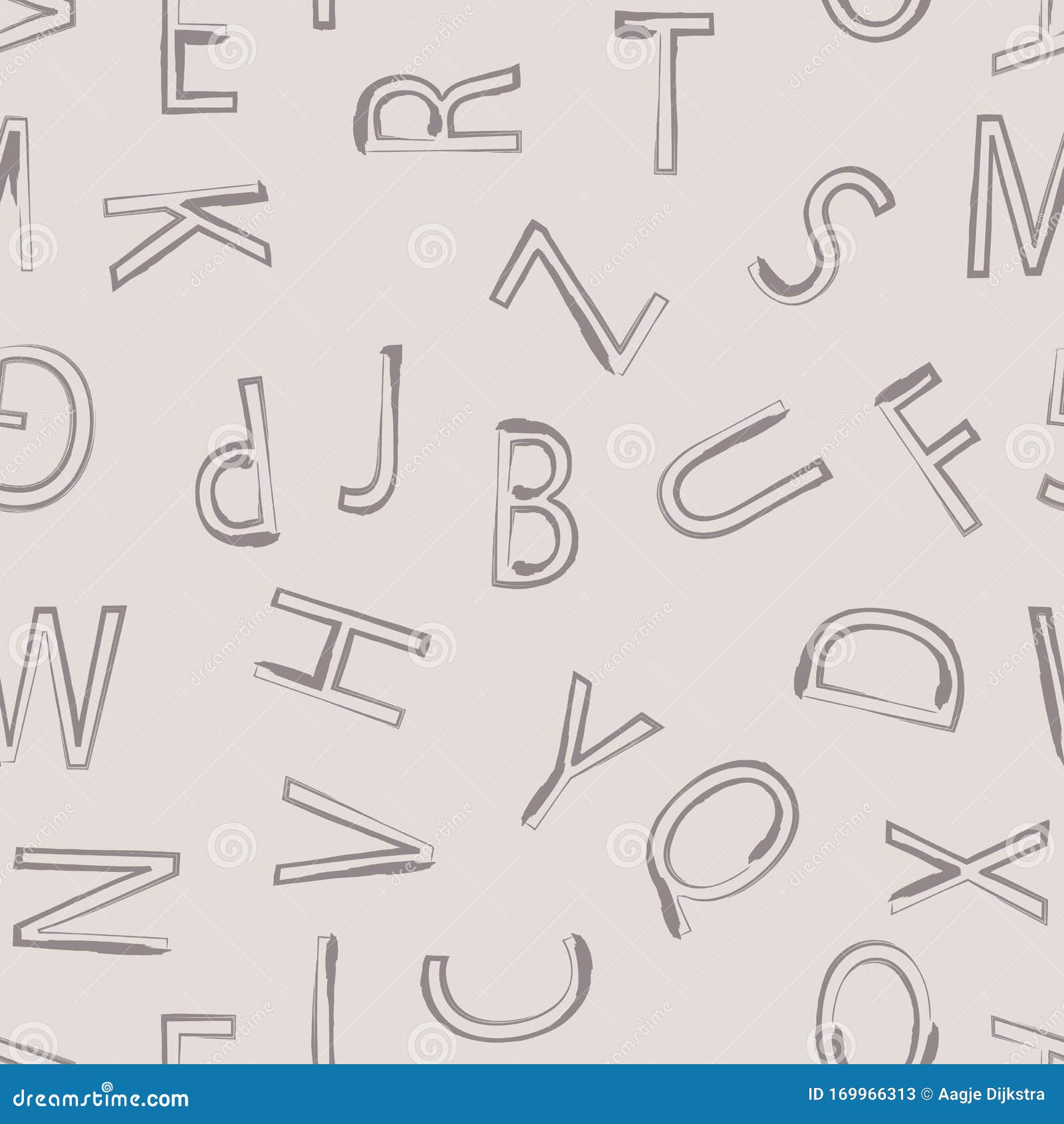 Vector Repeat Seamless Letters Pattern Print Background Stock Vector ...