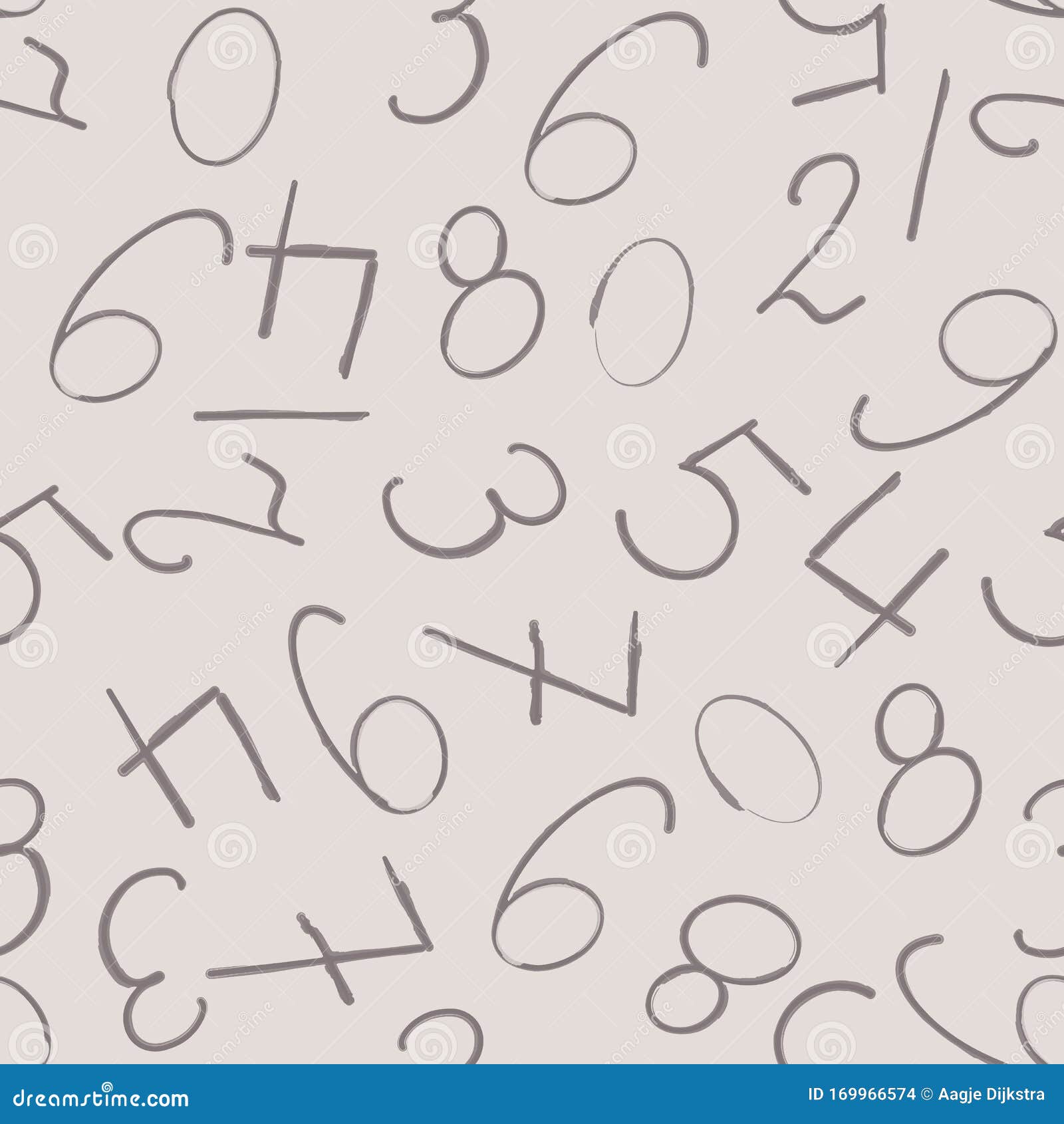 Vector Repeat Seamless Numbers Pattern Print Background Stock Vector ...