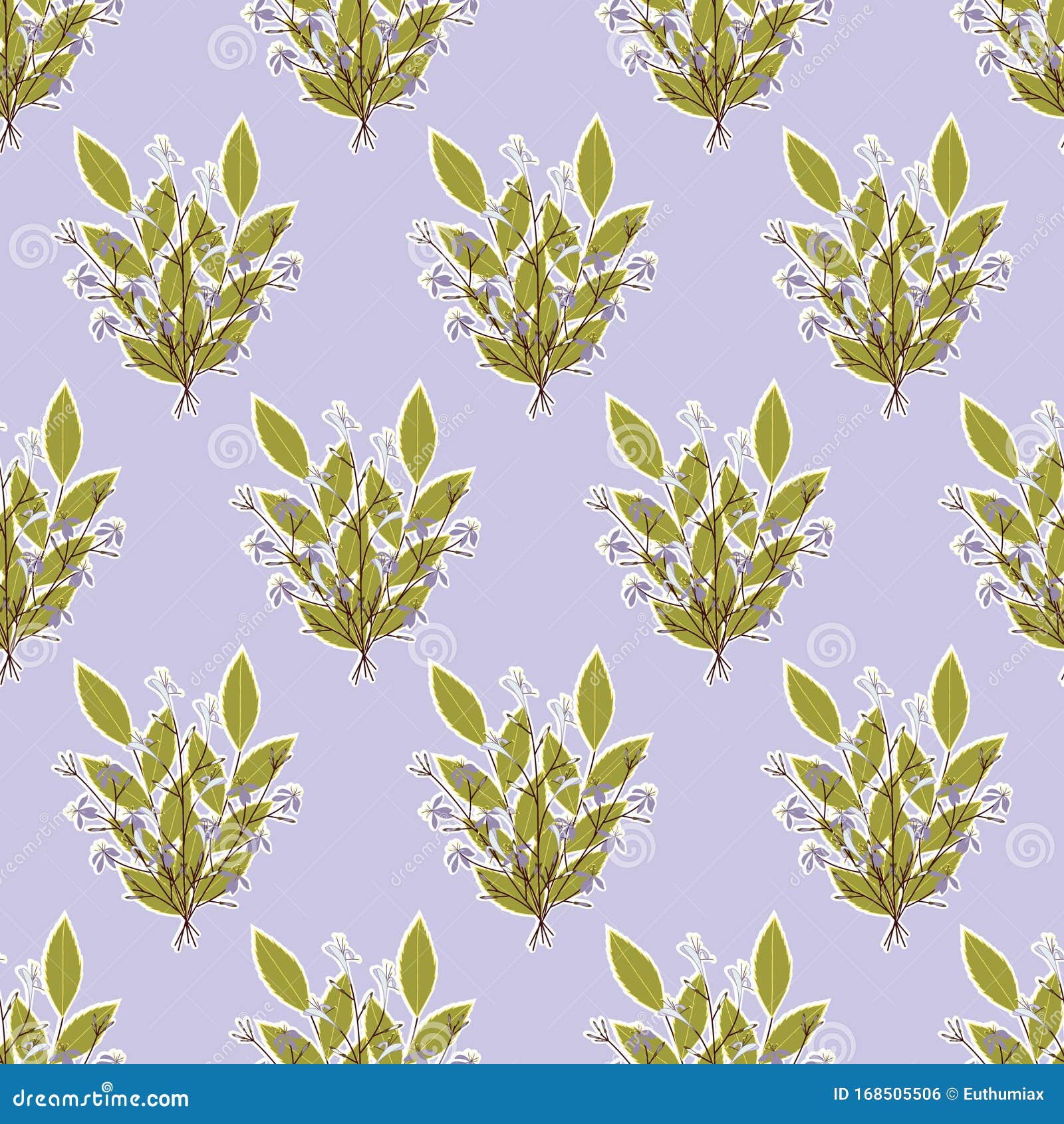 Vector Repeat Seamless Pattern with Small Bouquet Flowers. Stock Vector ...