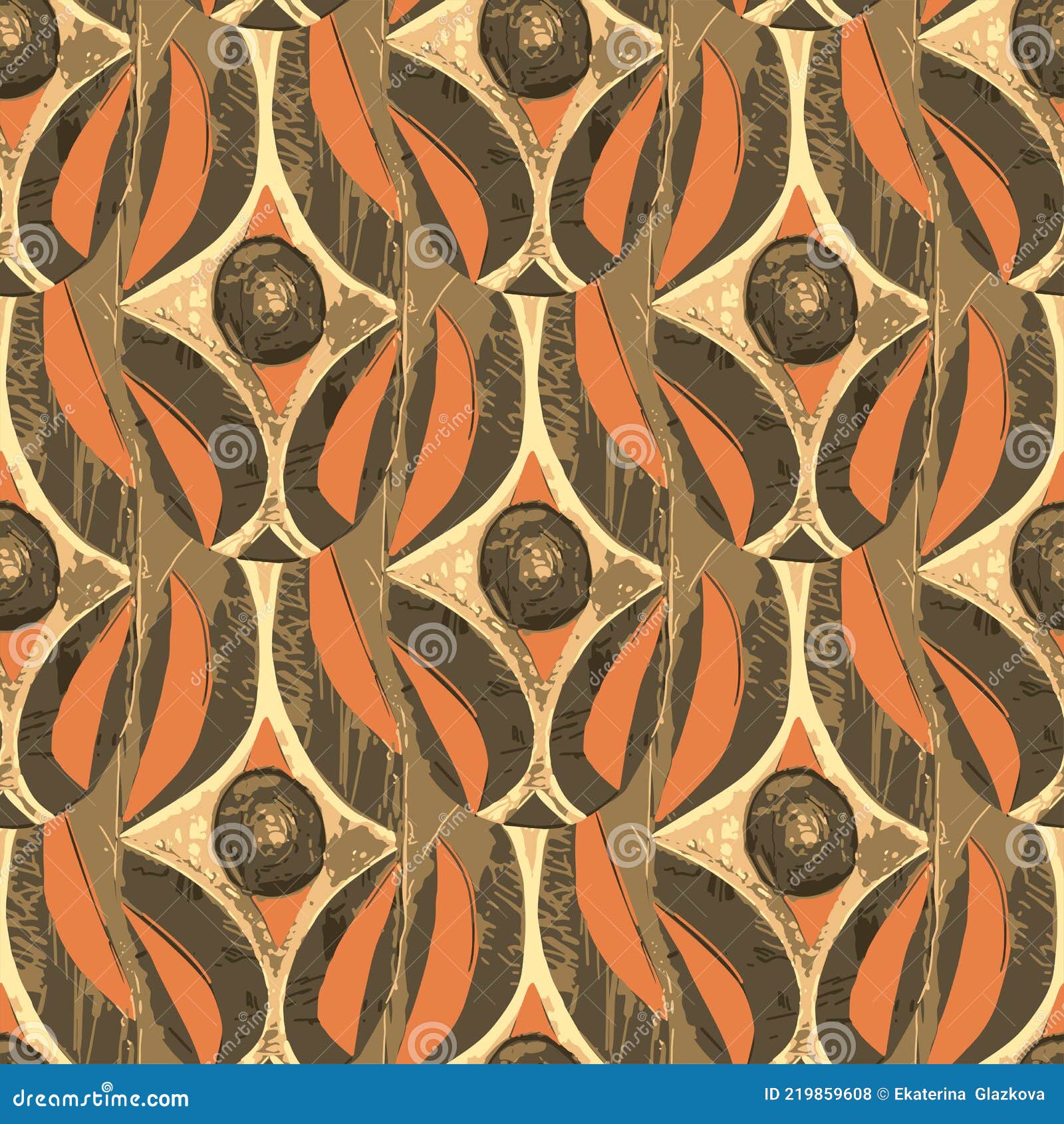 Vector Repeated Seamless Pattern of Vintage Shields Stock Vector ...