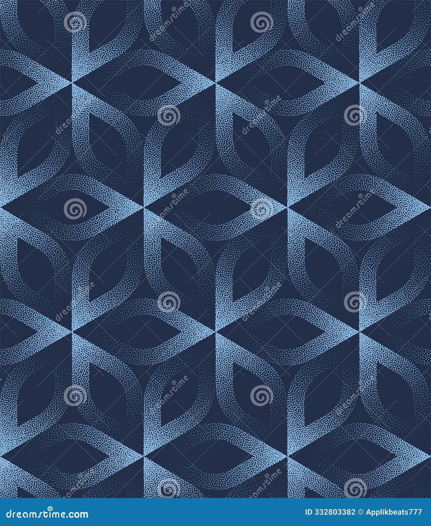 Vector Repeating Pattern of Geometric Shapes Dark Blue Abstraction ...