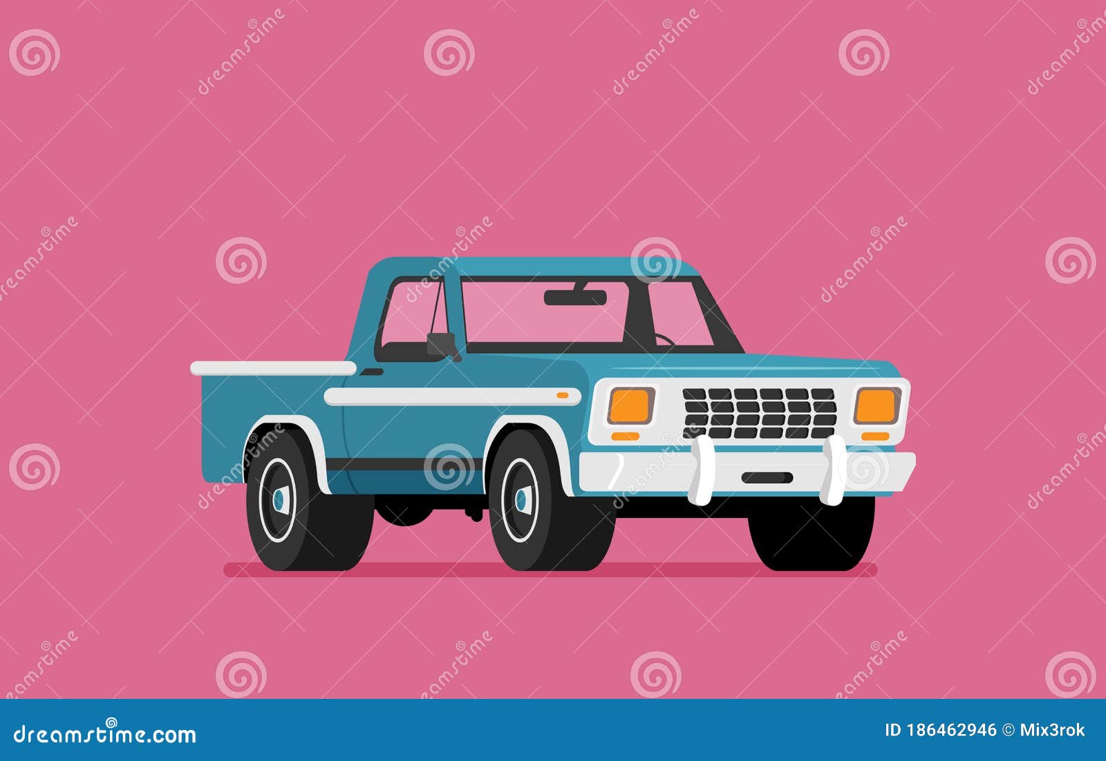 Vector Representing Pickup Isolated on Color Background Stock Vector ...
