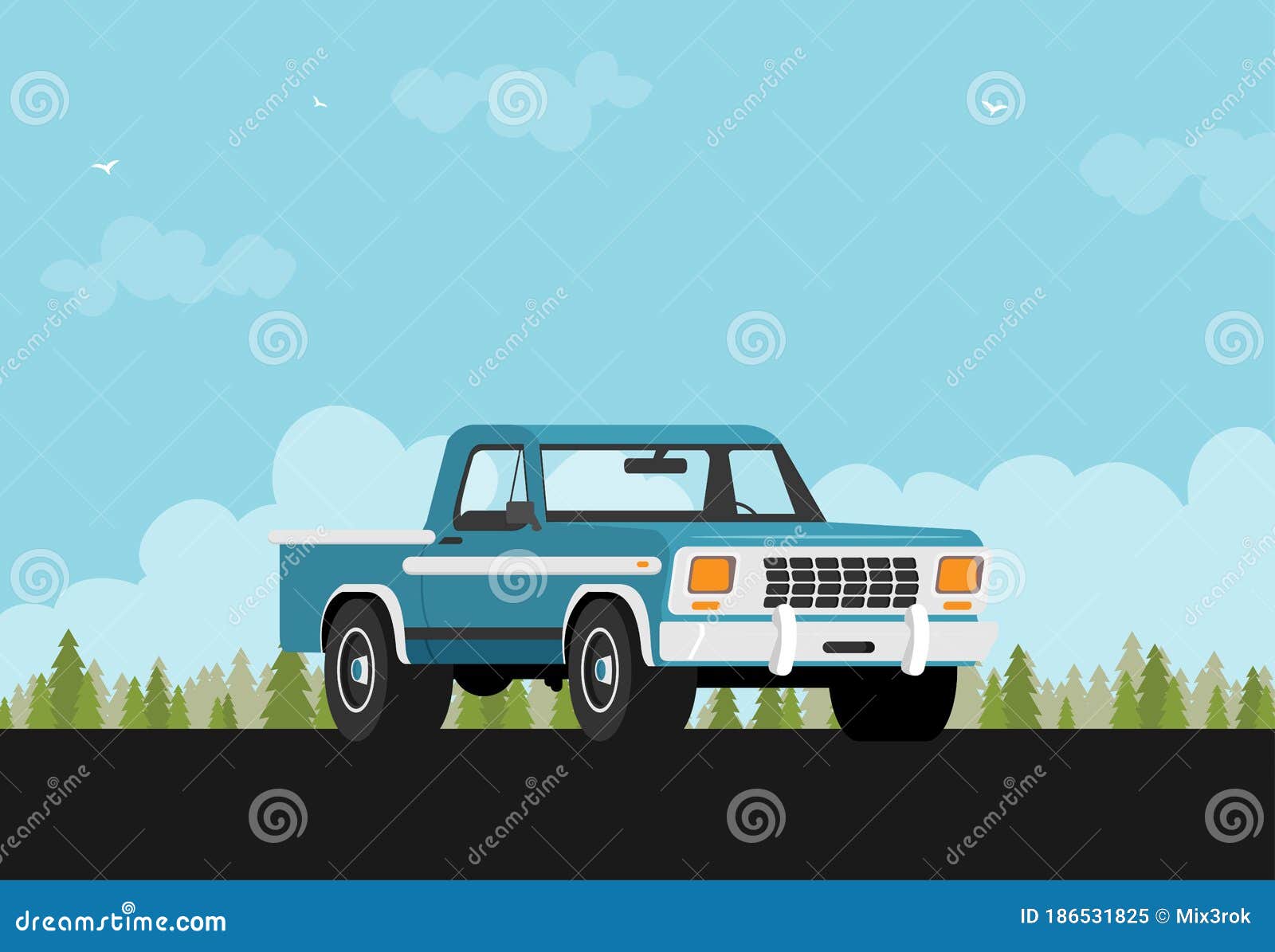 Vector Representing Pickup Isolated on Color Background Stock Vector ...