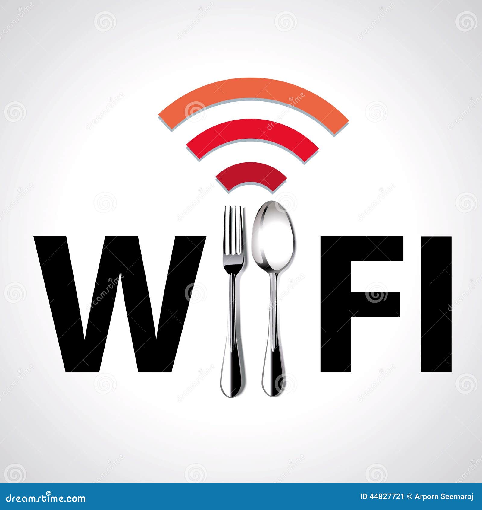 Vector of Restaurant Location Free WiFi Stock Vector - Illustration of ...