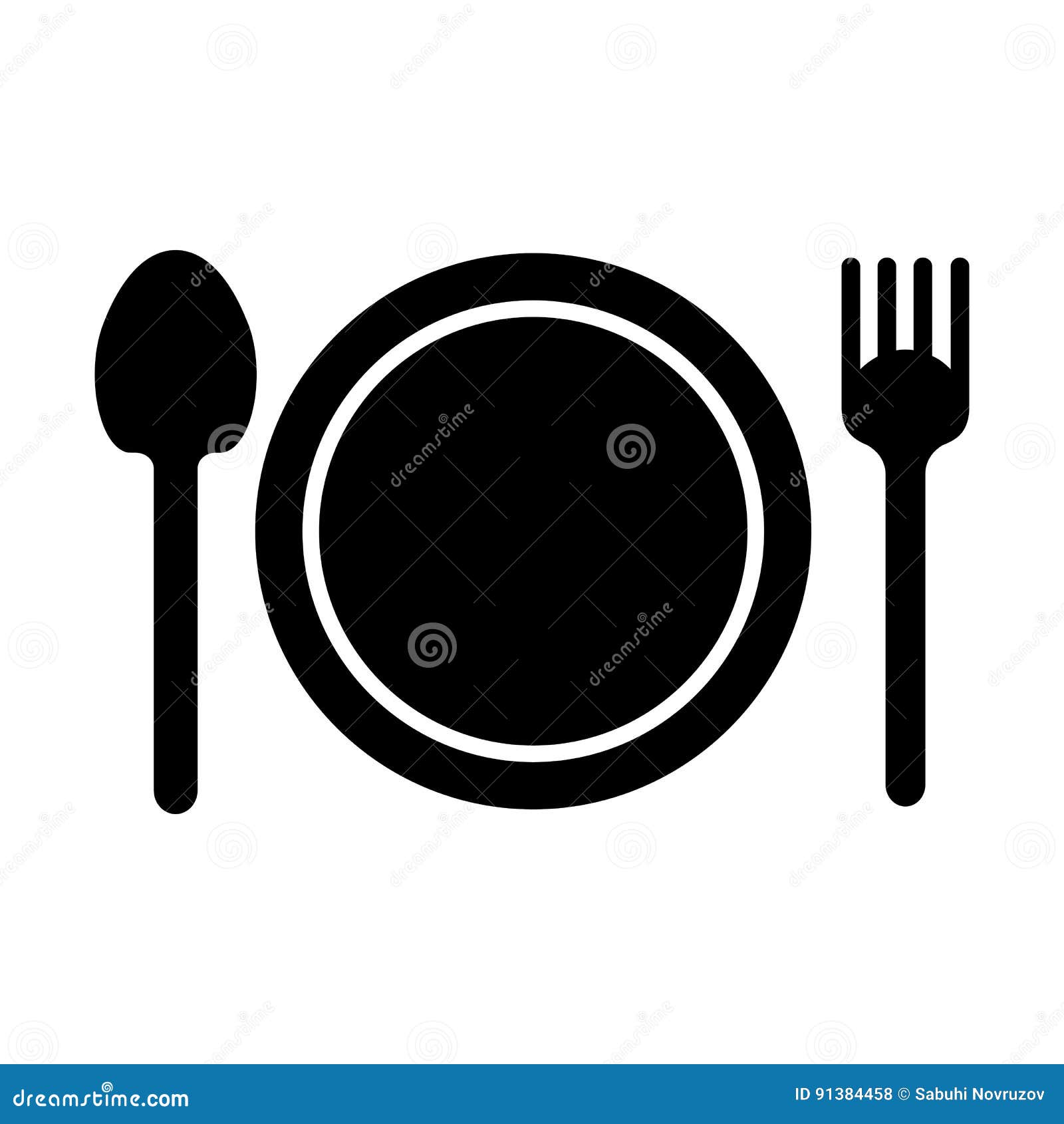 Vector Restaurant Symbol. Isolated on White Stock Vector - Illustration ...