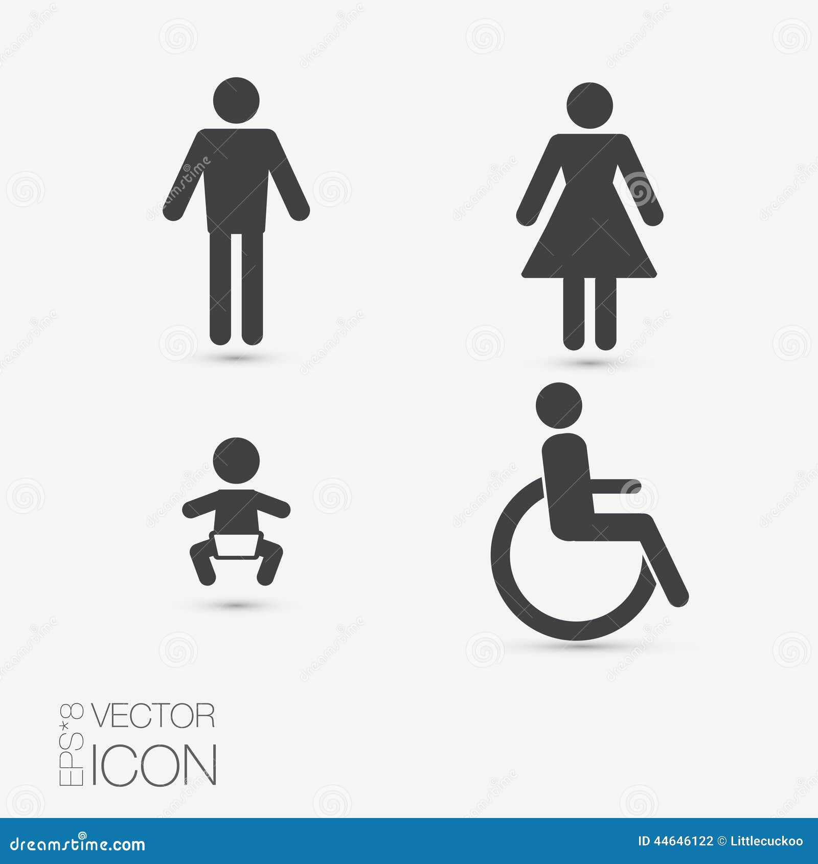 Vector Set Of Disability Icons. Lameness, Blindness, Diagnostic ...