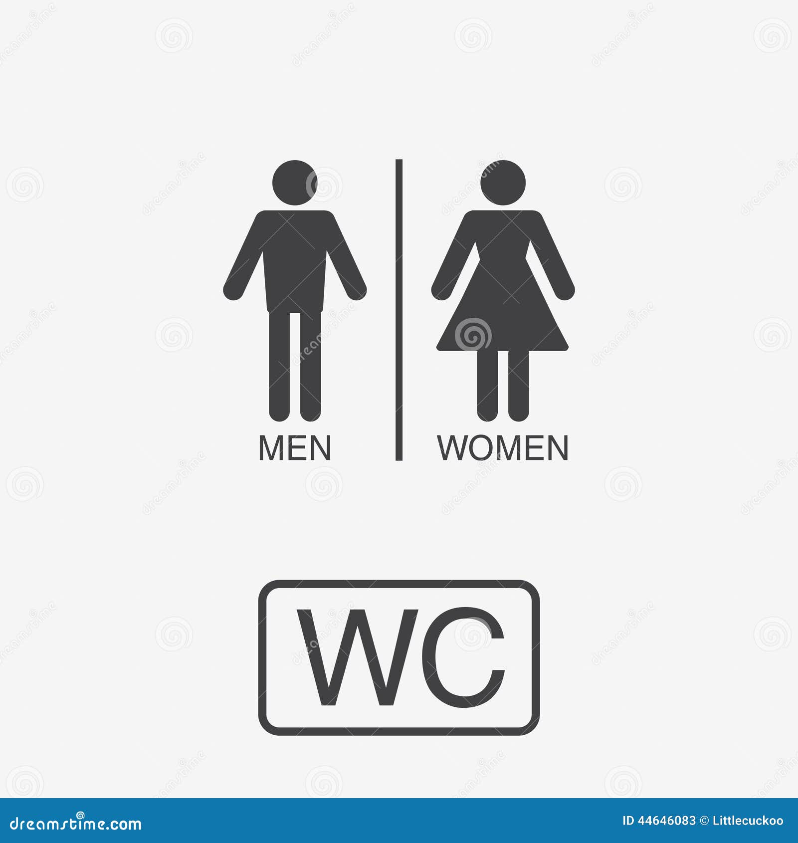 Set Of Restroom Icons Including Gender Neutral Icon Pictogram Cartoon ...