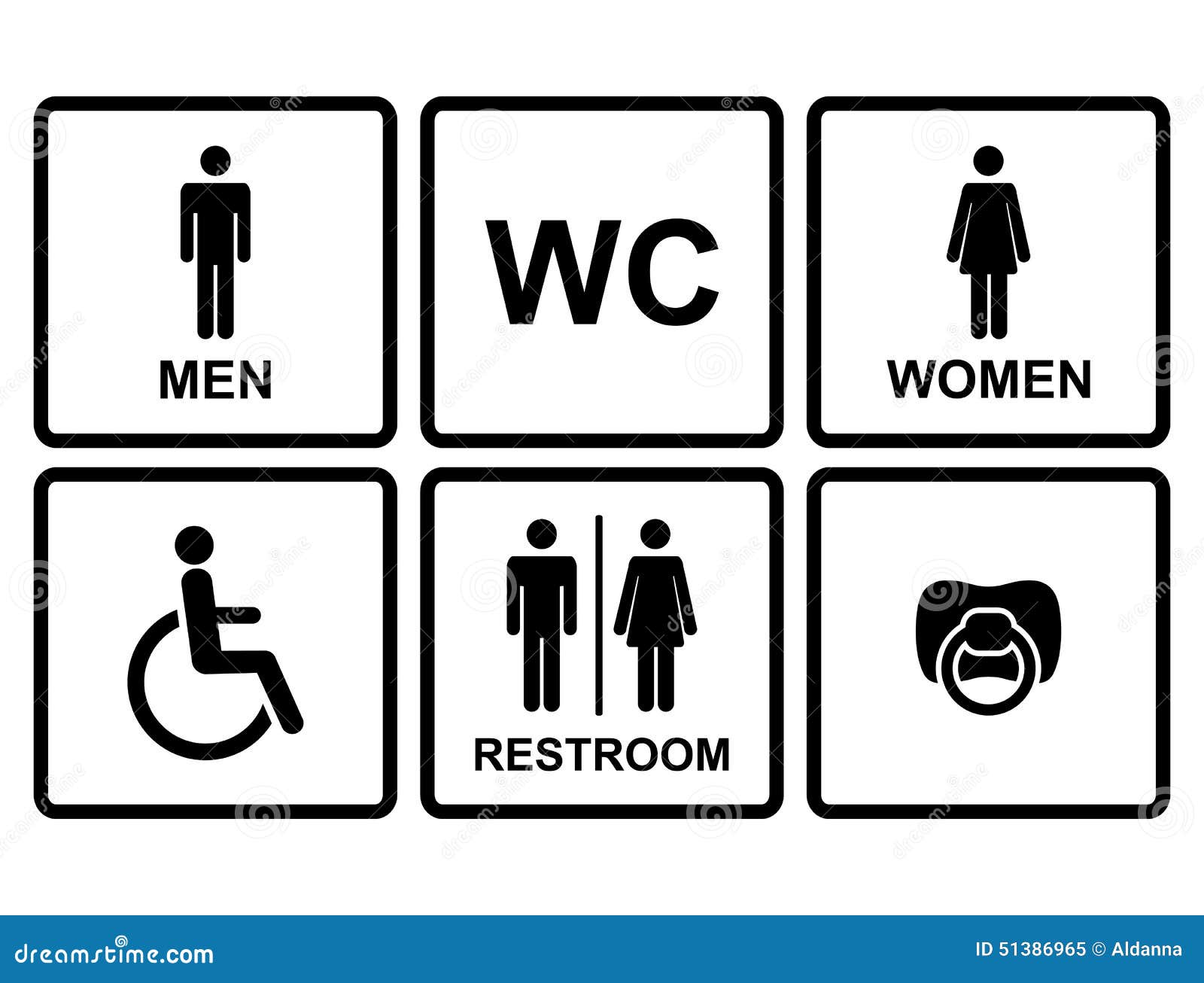 Vector restroom icons stock vector. Illustration of modern - 51386965