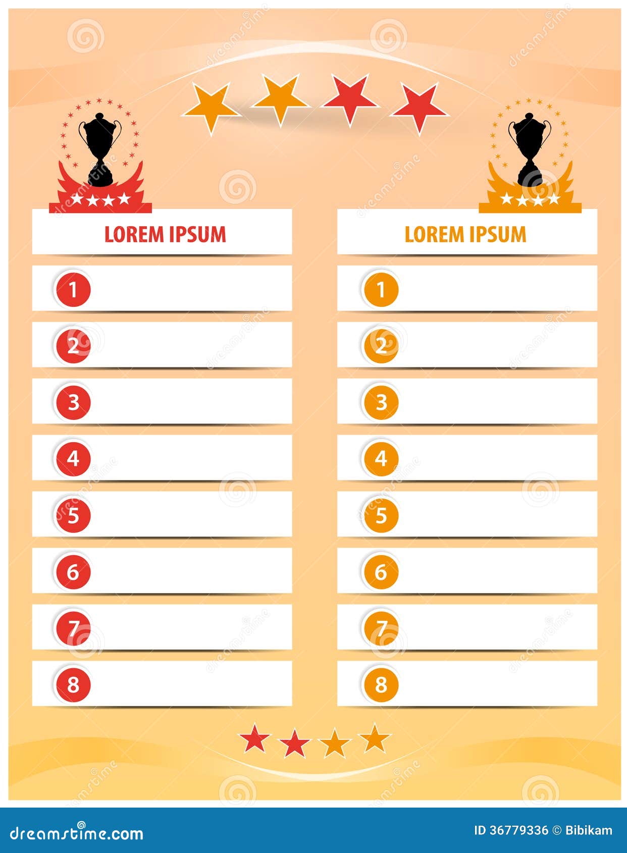 Vector Result List / Victory Concept Stock Vector - Illustration of ...