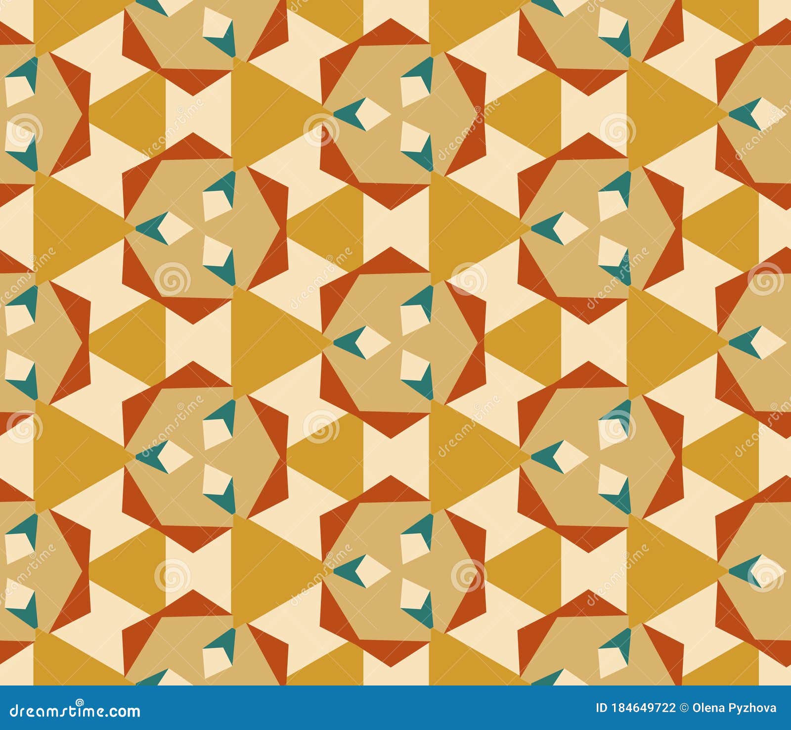 Vector Retro Bright Seamless Geometry Pattern Design Stock Vector ...
