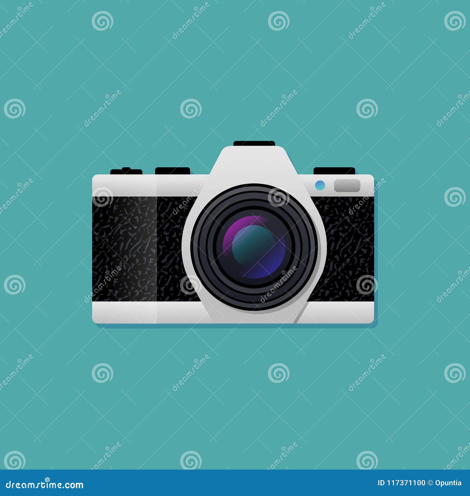 Vector retro camera stock illustration. Illustration of retro - 117371100