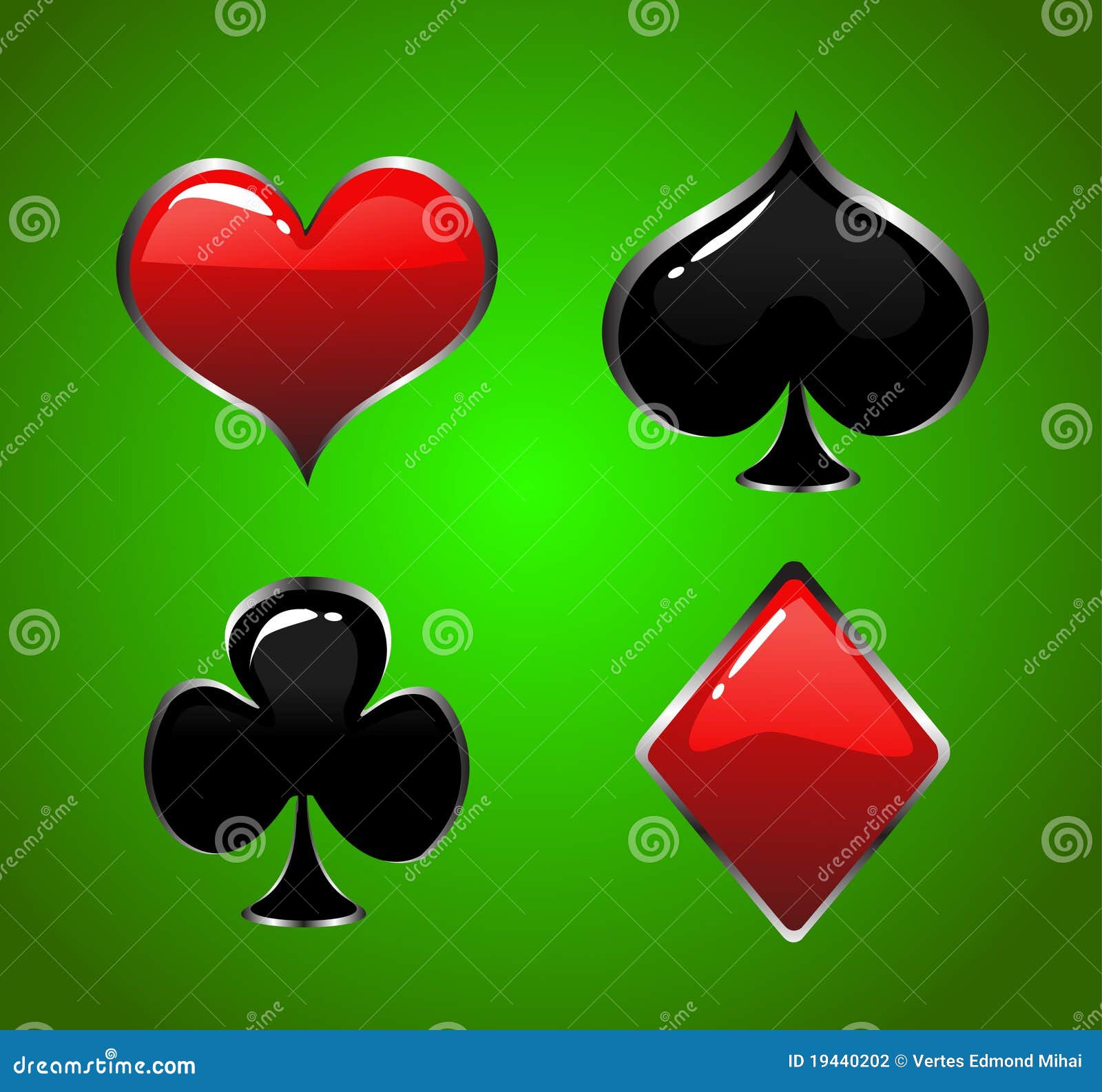 Vector retro card suits stock vector. Illustration of play - 19440202