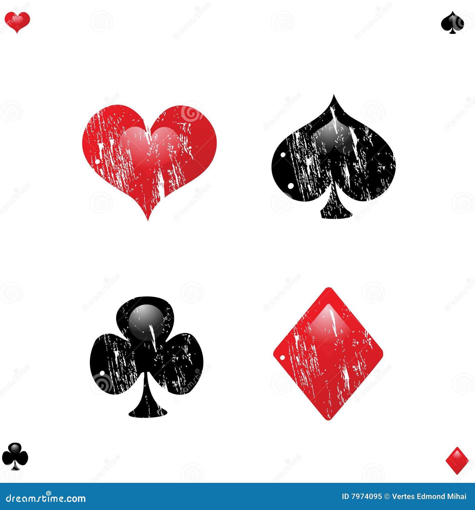 Vector retro card suits stock vector. Illustration of spade - 7974095