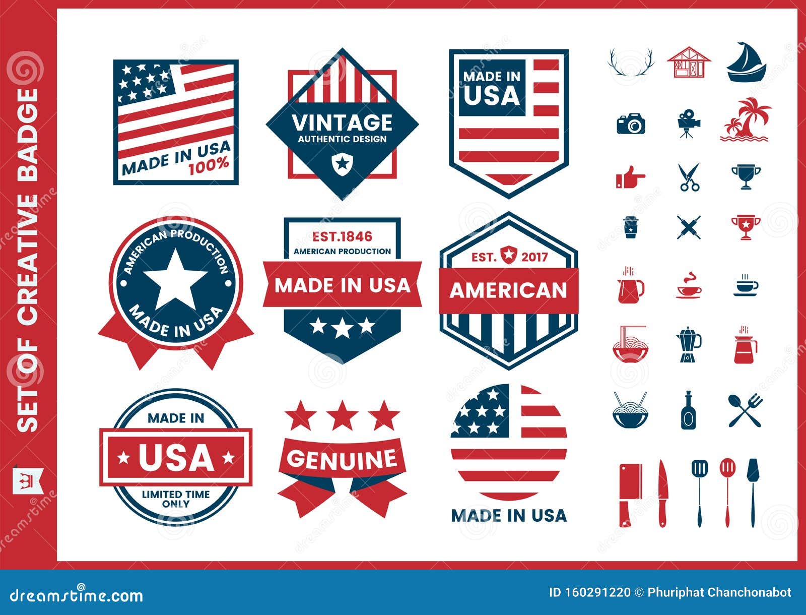 Vector Retro Del Vintage Para La Bandera Ilustración del Vector ...