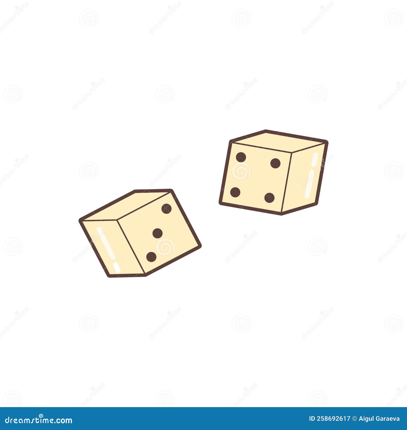 Vector retro dice stock vector. Illustration of 1970 - 258692617