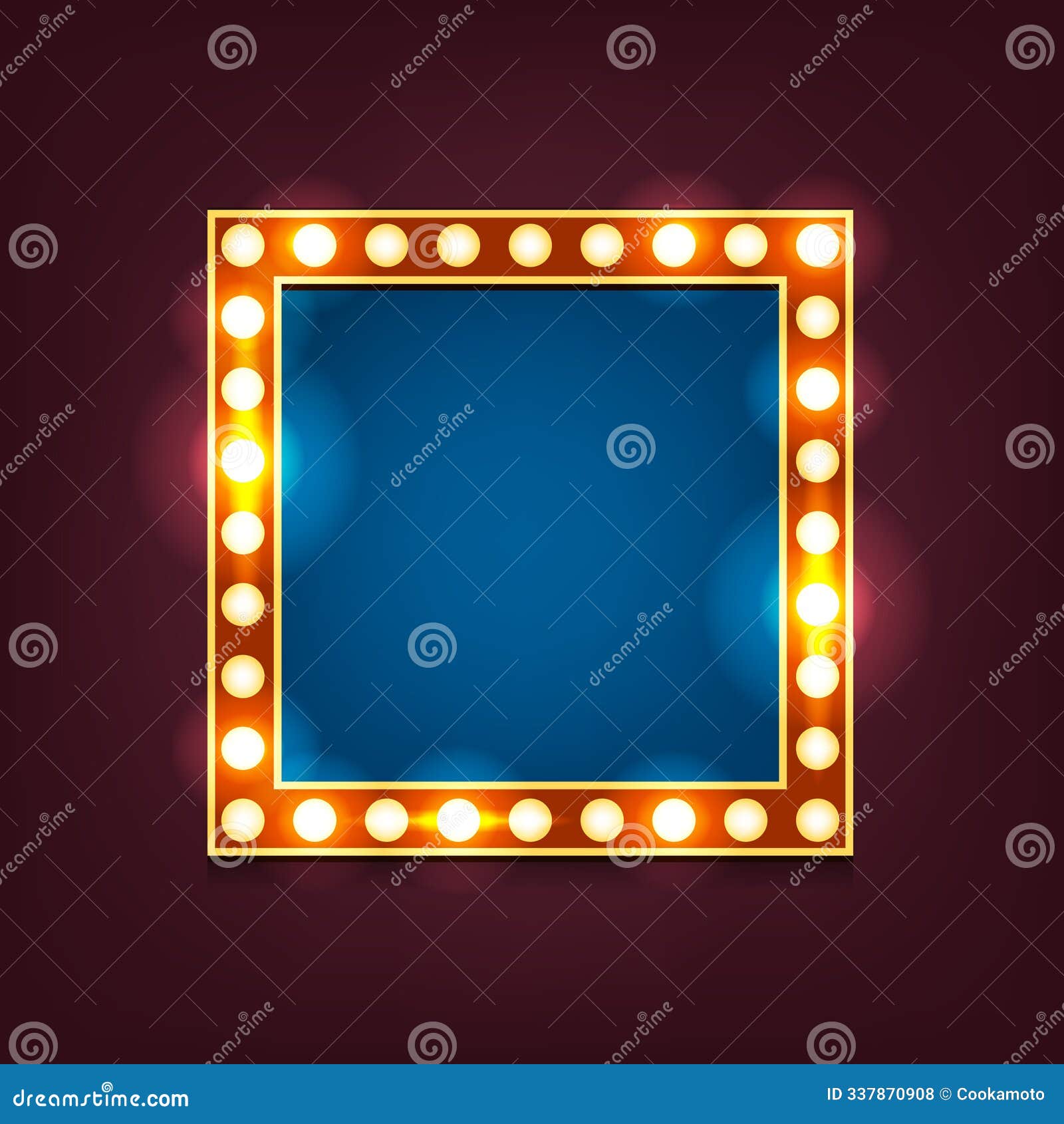 Vector Retro Frame or Vintage Lightbox. Background Stock Illustration ...