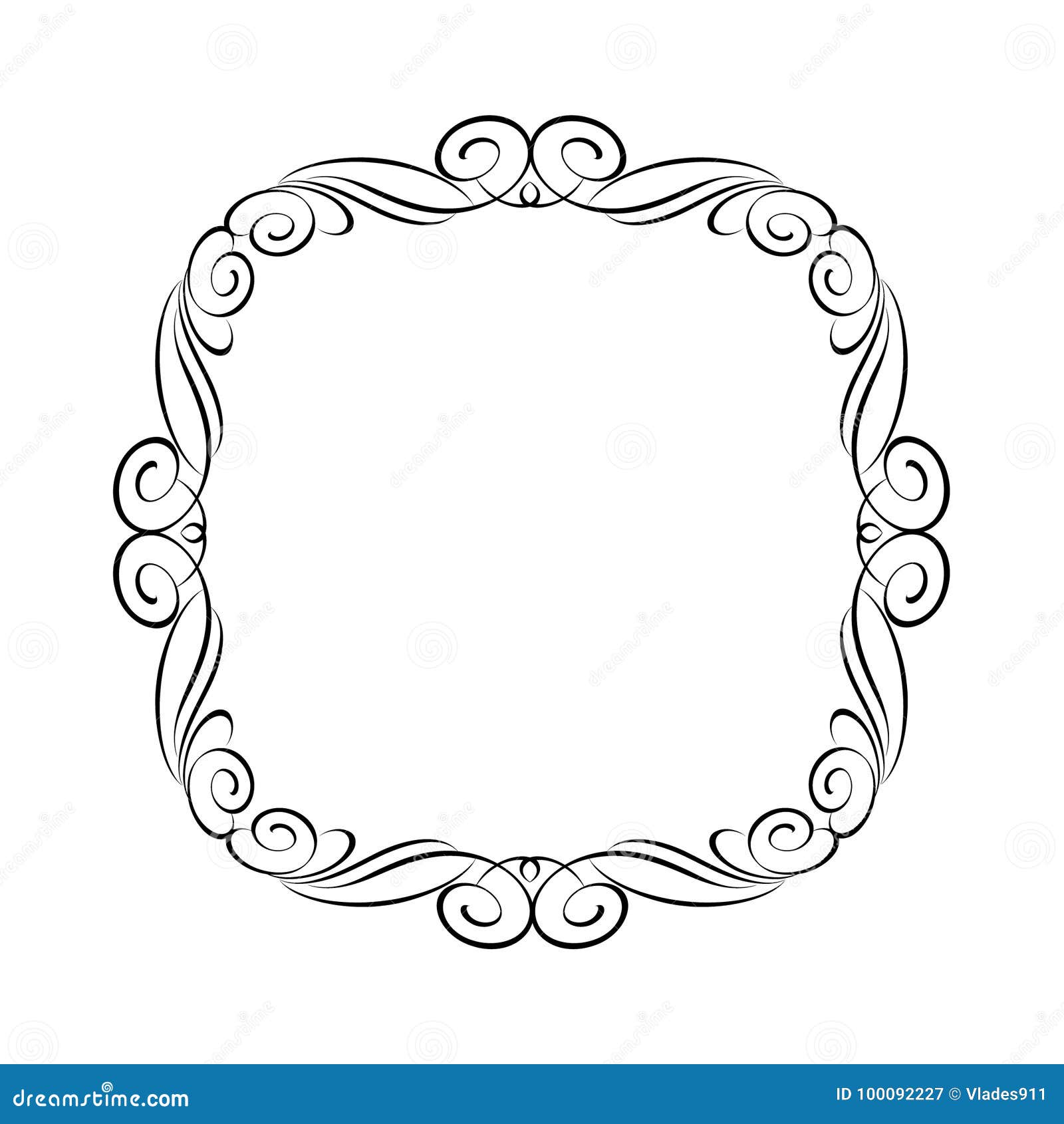 Vector Retro Frames .Vector Illustration. Black . Stock Vector ...