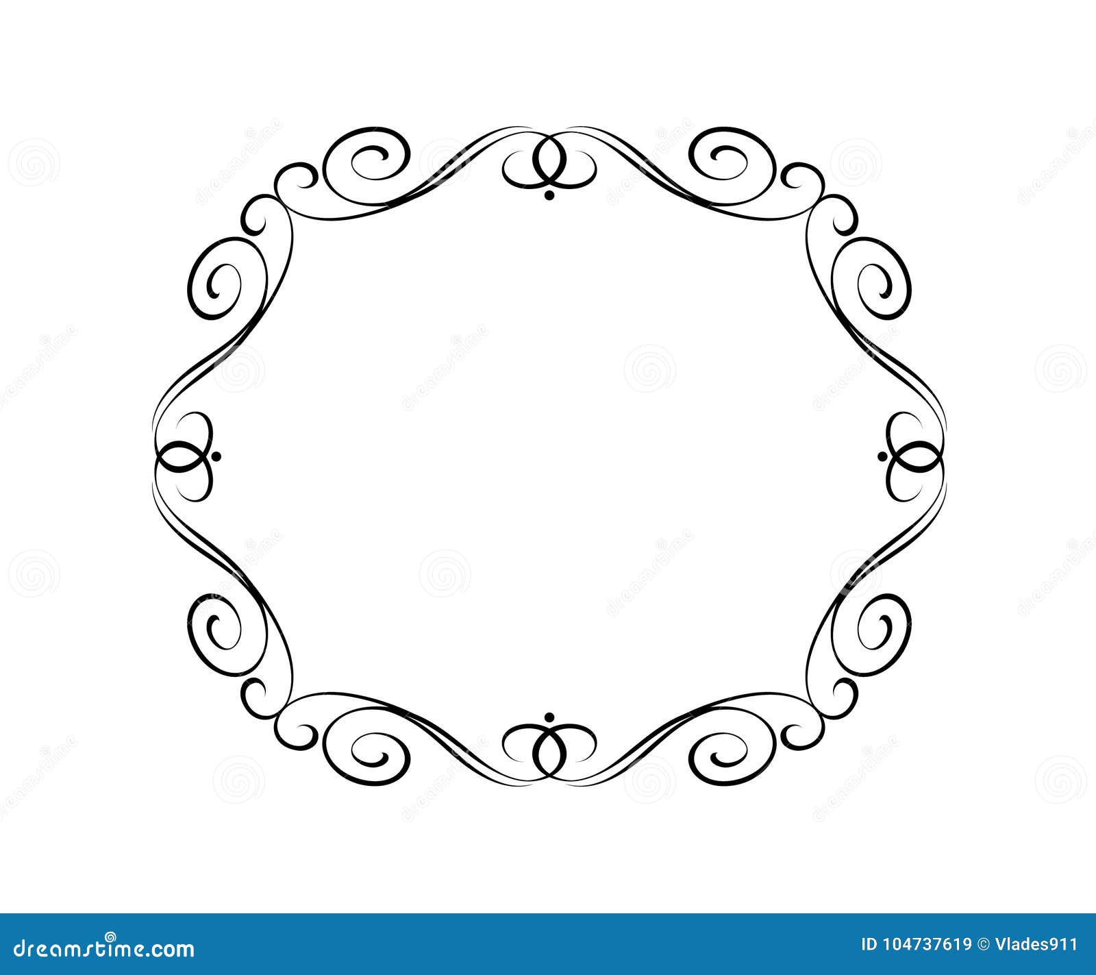 Vector Retro Frames .Vector Illustration. Black White. Stock Vector ...