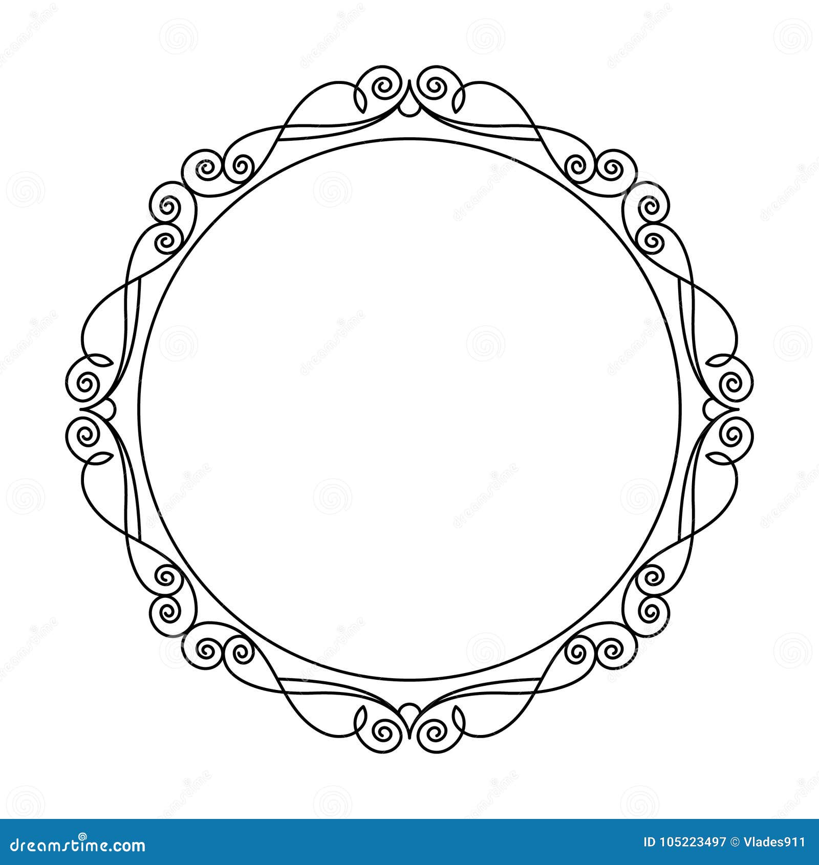 Vector Retro Frames .Vector Illustration. Black White. Stock Vector ...