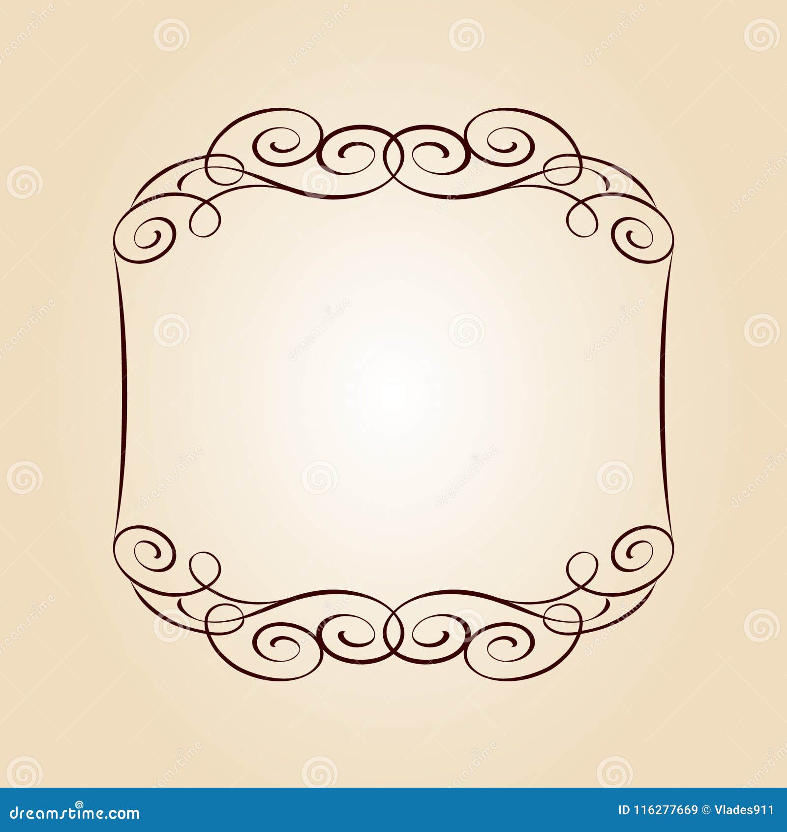 Vector Retro Frames .Vector Illustration.Brown Beige. Stock Vector ...