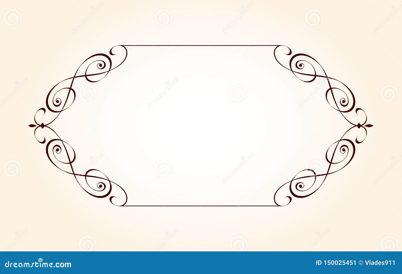 Vector Retro Frames .Vector Illustration.Brown Beige. Stock Vector ...