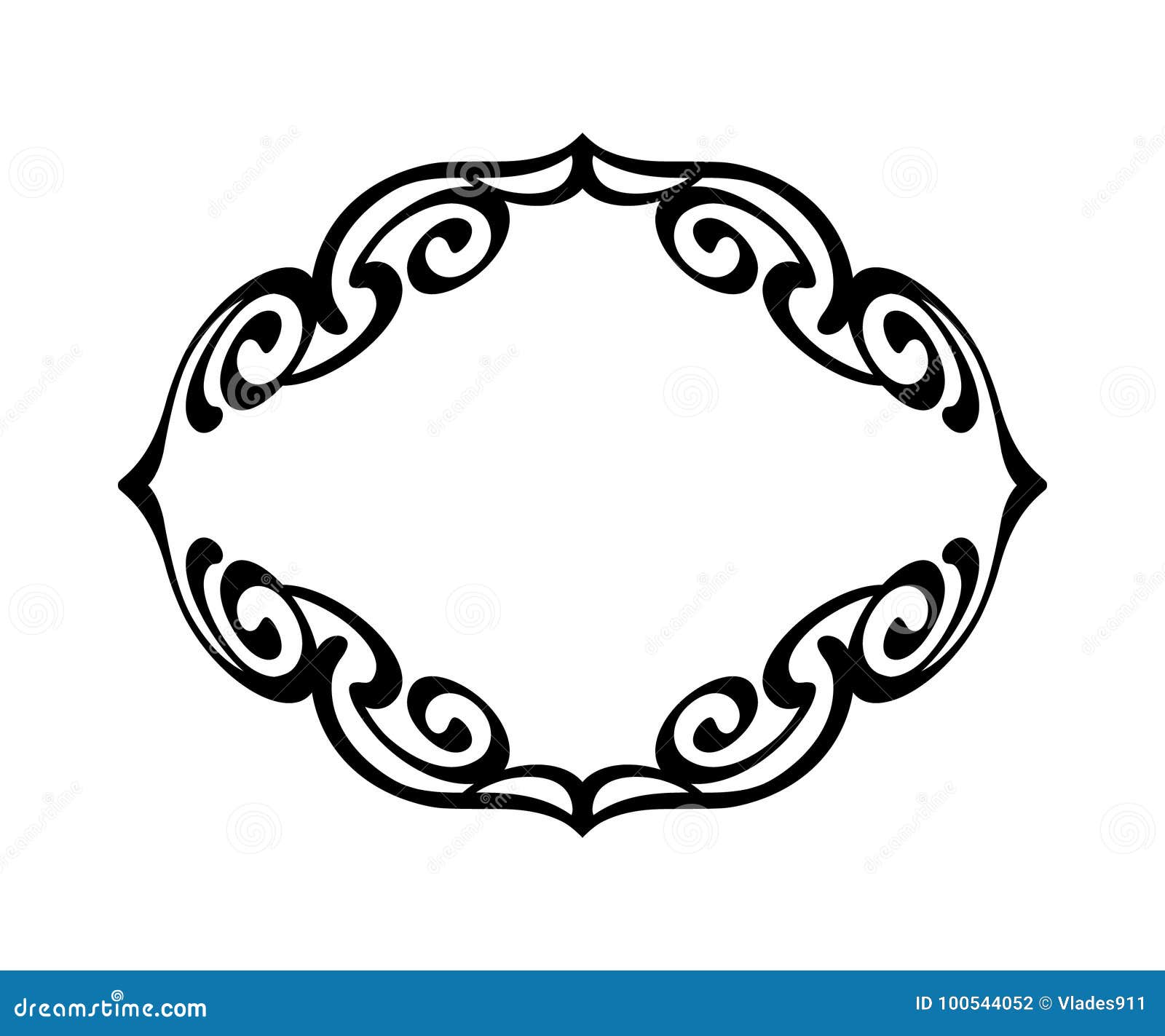 Vector Retro Frames .Vector Illustration. Black White. Stock Vector ...