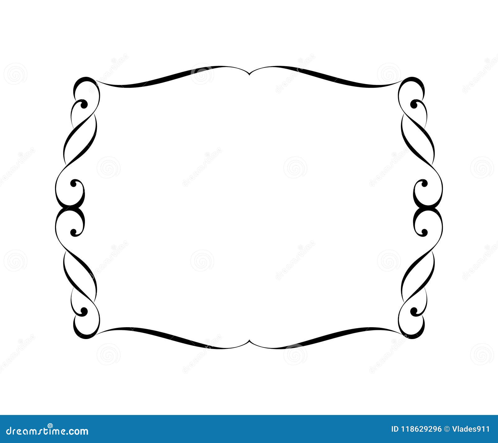 Vector Retro Frames .Vector Illustration.Black White. Stock ...