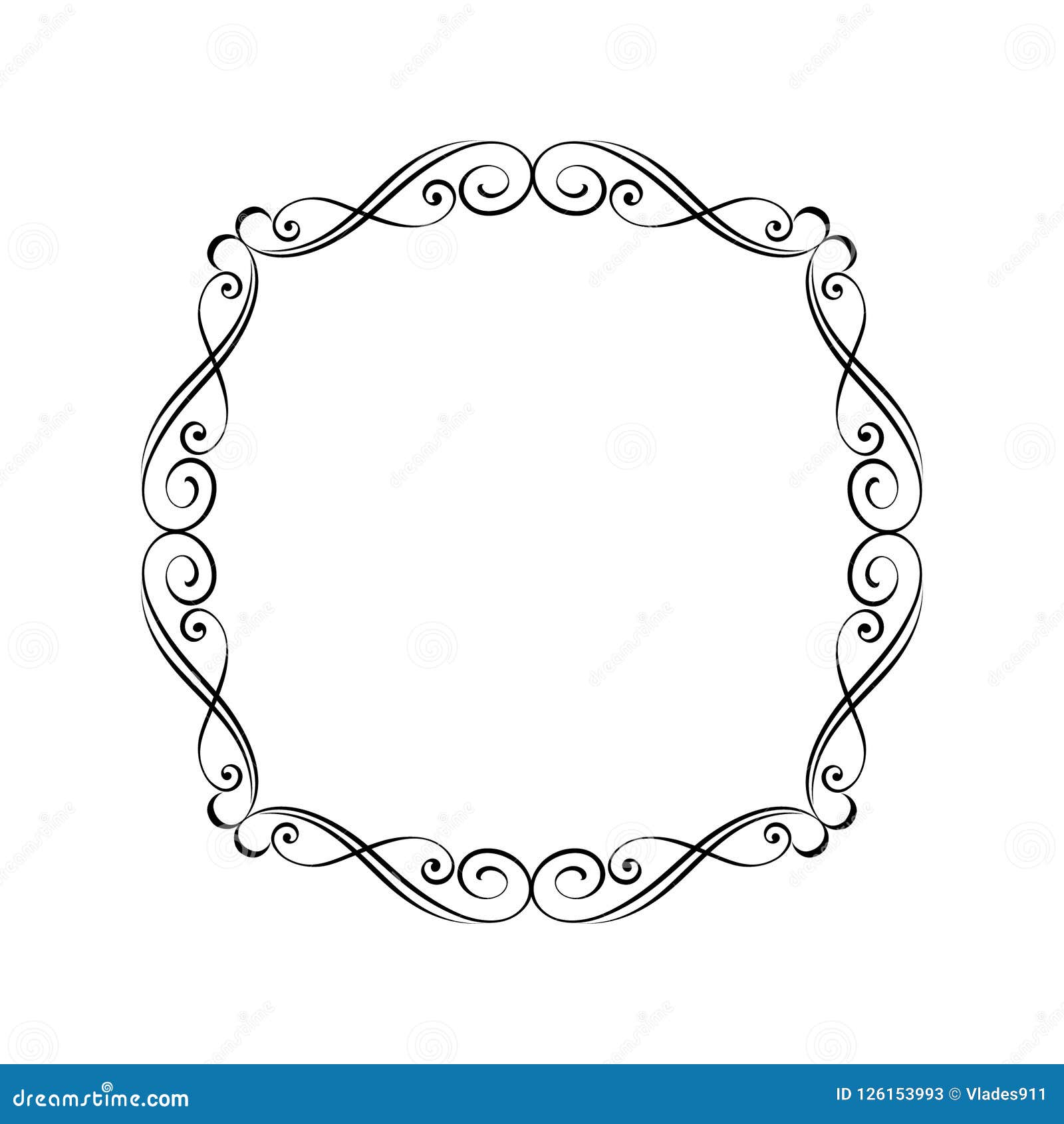 Vector Retro Frames .Vector Illustration.Black White. Stock Vector ...