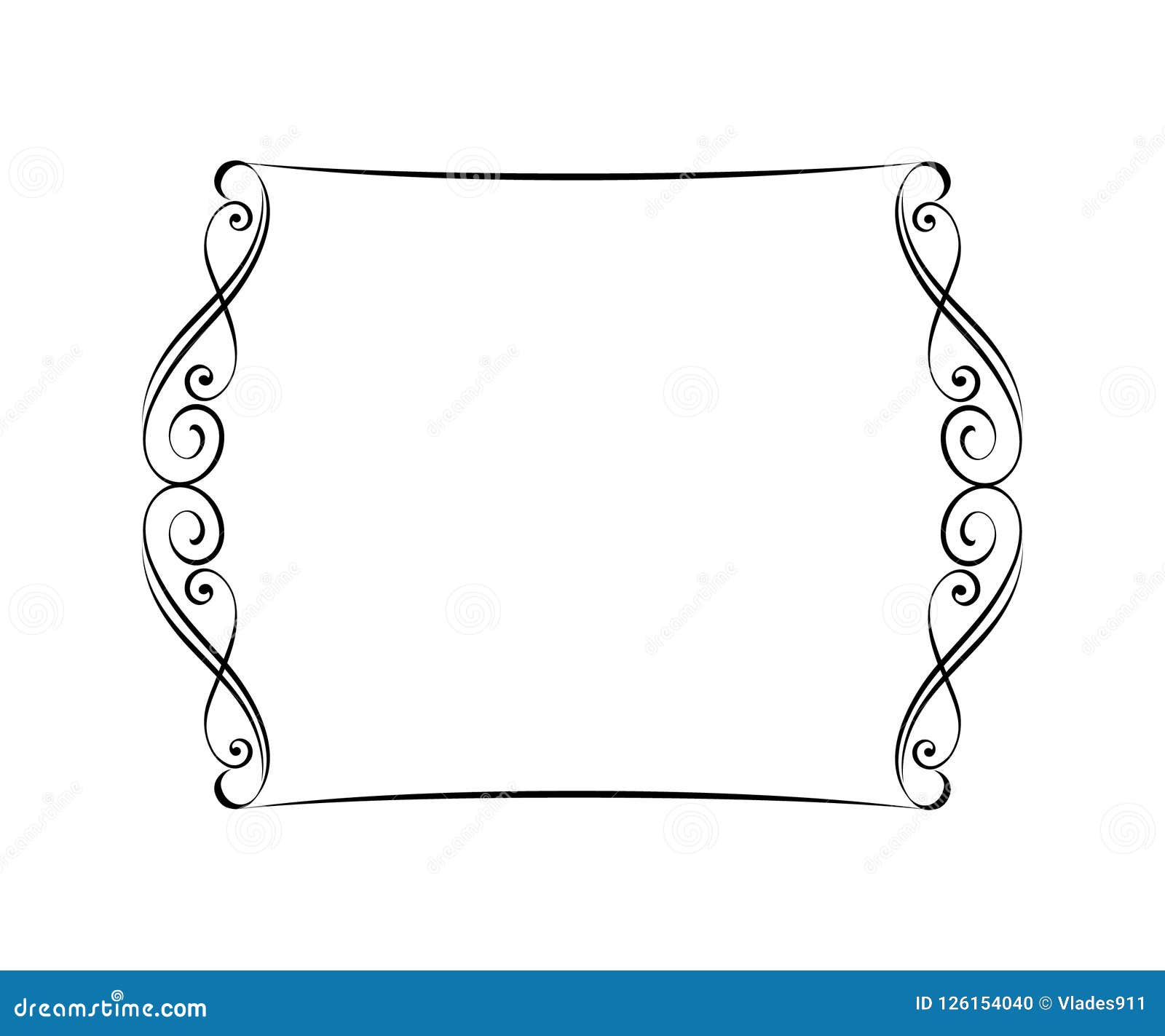 Vector Retro Frames .Vector Illustration.Black White. Stock Vector ...