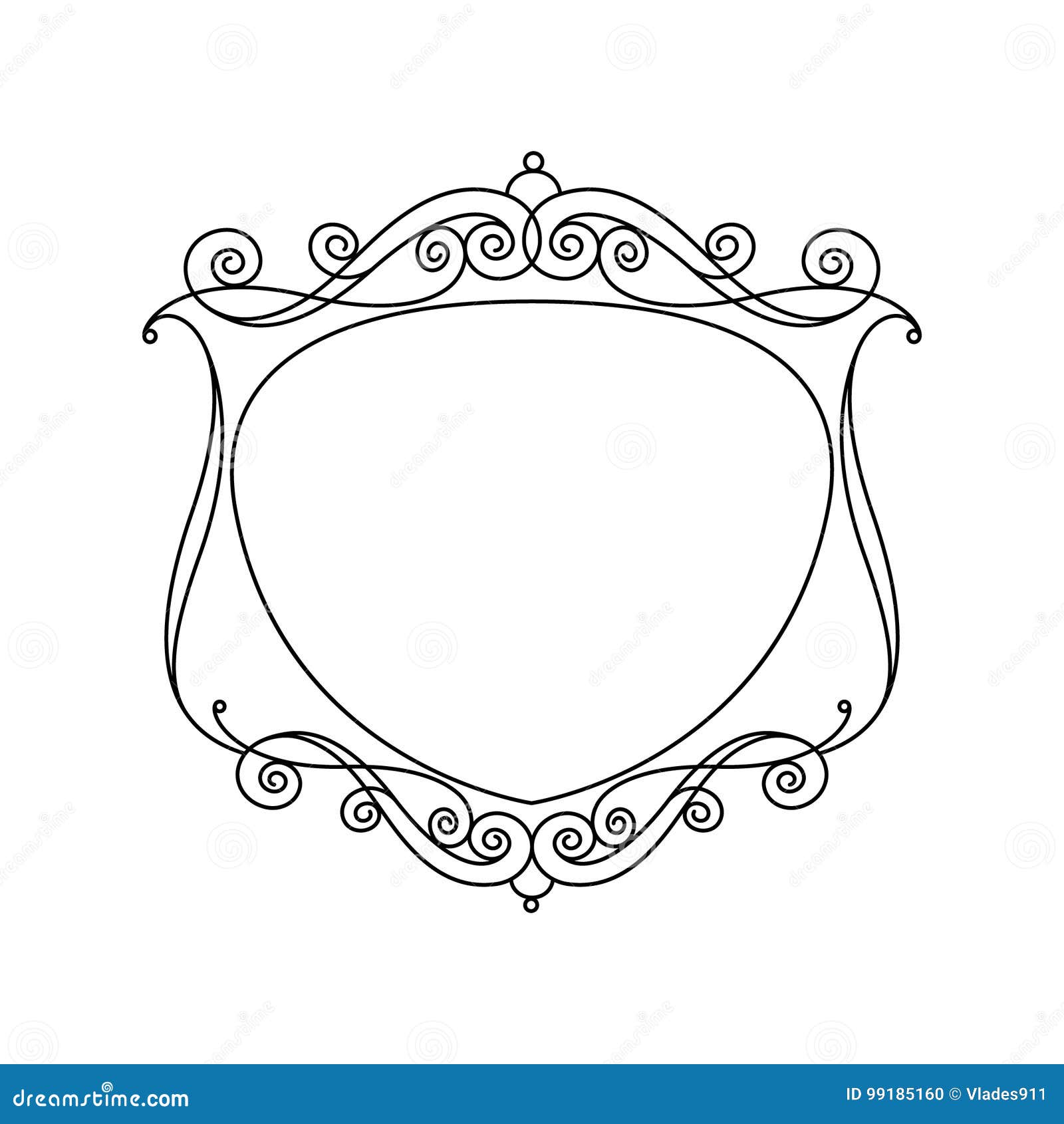 Vector Retro Frames .Vector Illustration. Black , White. Stock Vector ...