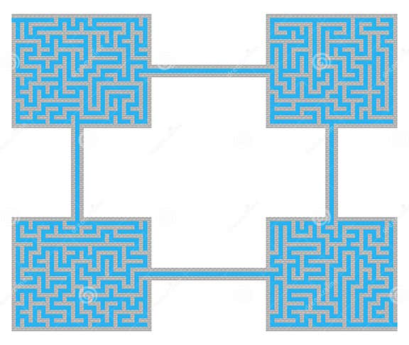 Vector Retro Game Maze stock vector. Illustration of arduous - 278453541