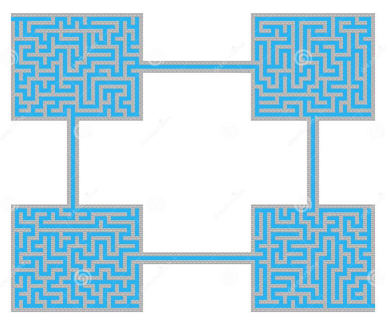 Vector Retro Game Maze stock vector. Illustration of arduous - 278453541