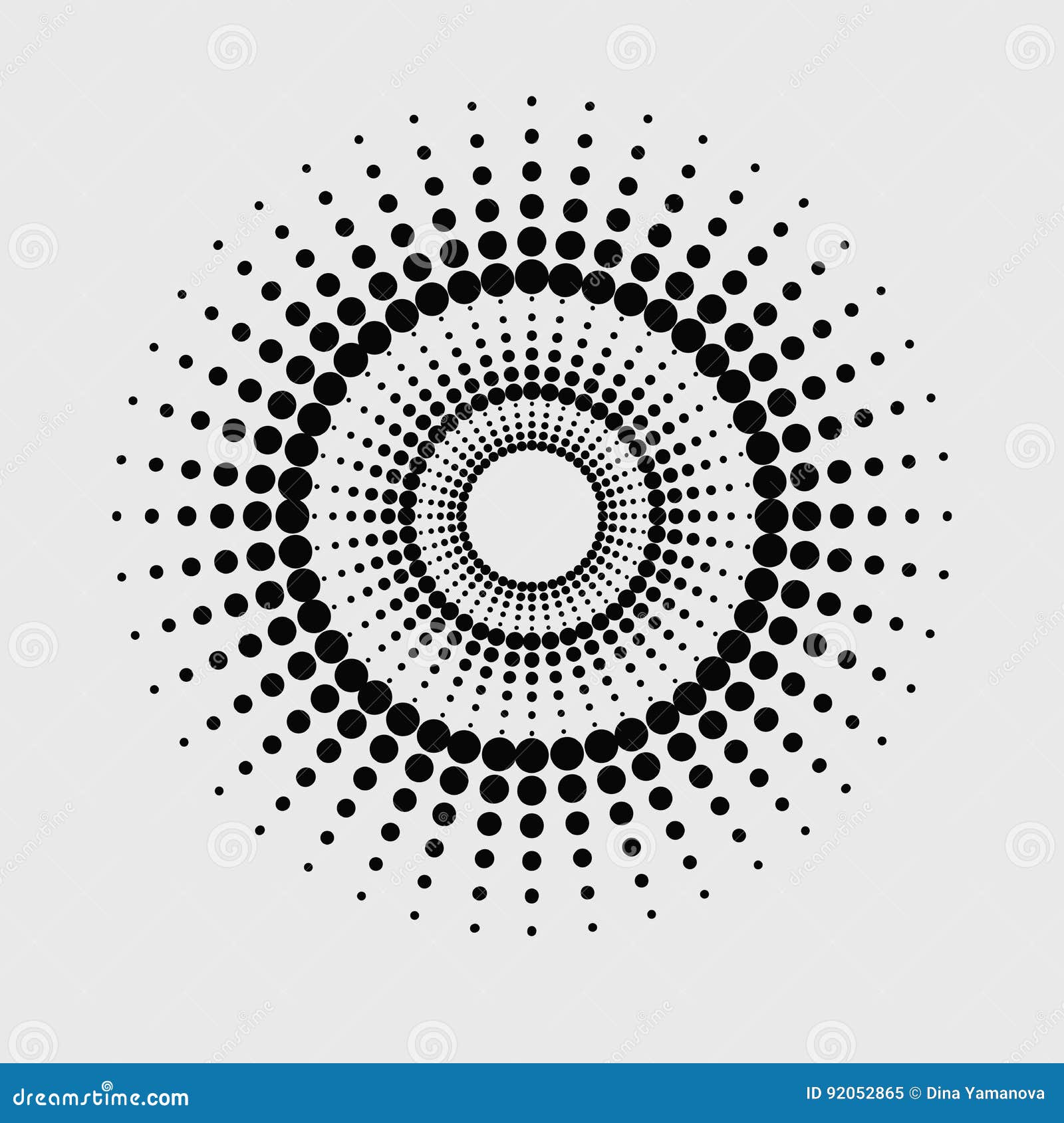 Vector Retro Halftone Background Dot Frame Stock Vector - Illustration ...