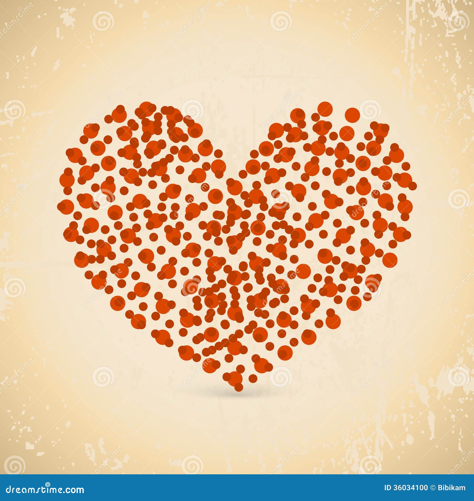 Vector Retro Heart Background Stock Vector - Illustration of grunge ...
