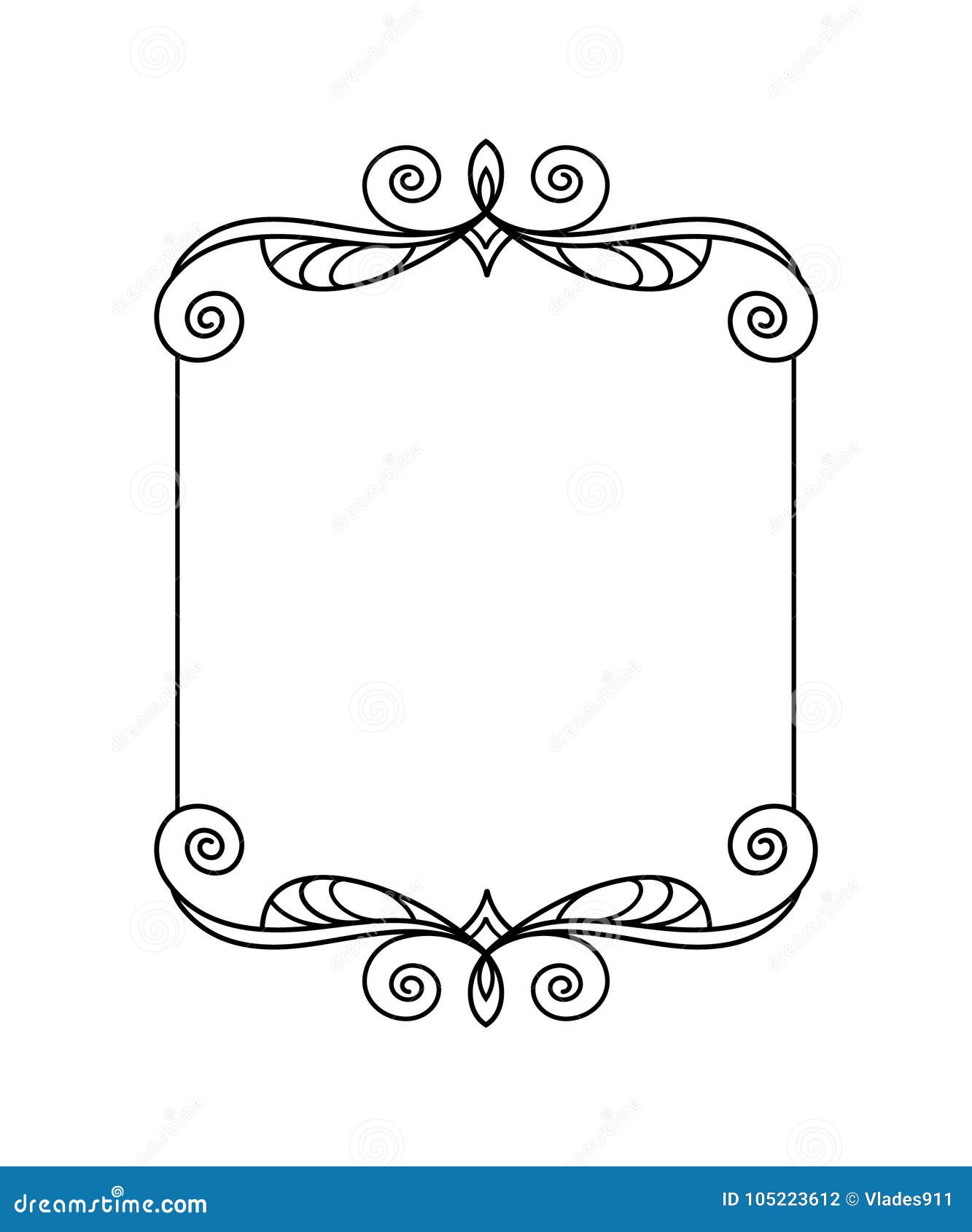 Vector Retro Kaders Vector Illustratie Zwart Vector Illustratie ...