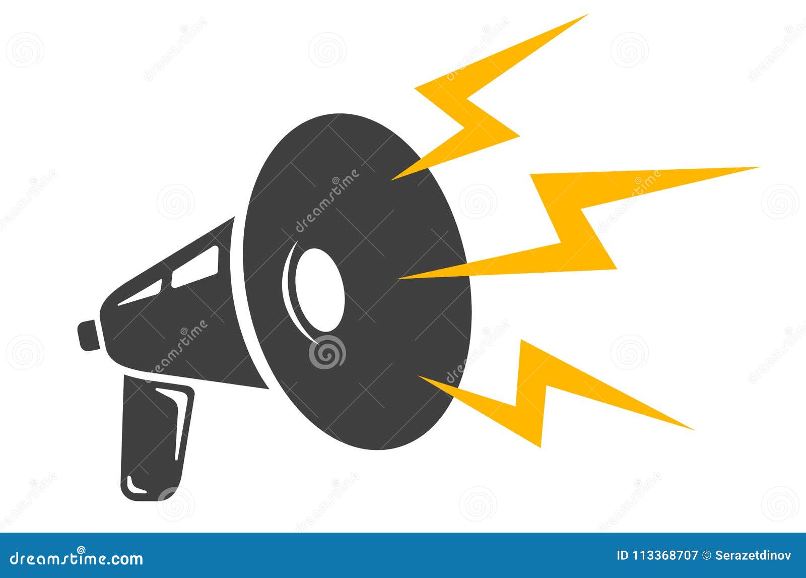 Vector retro megaphone. stock vector. Illustration of element - 113368707