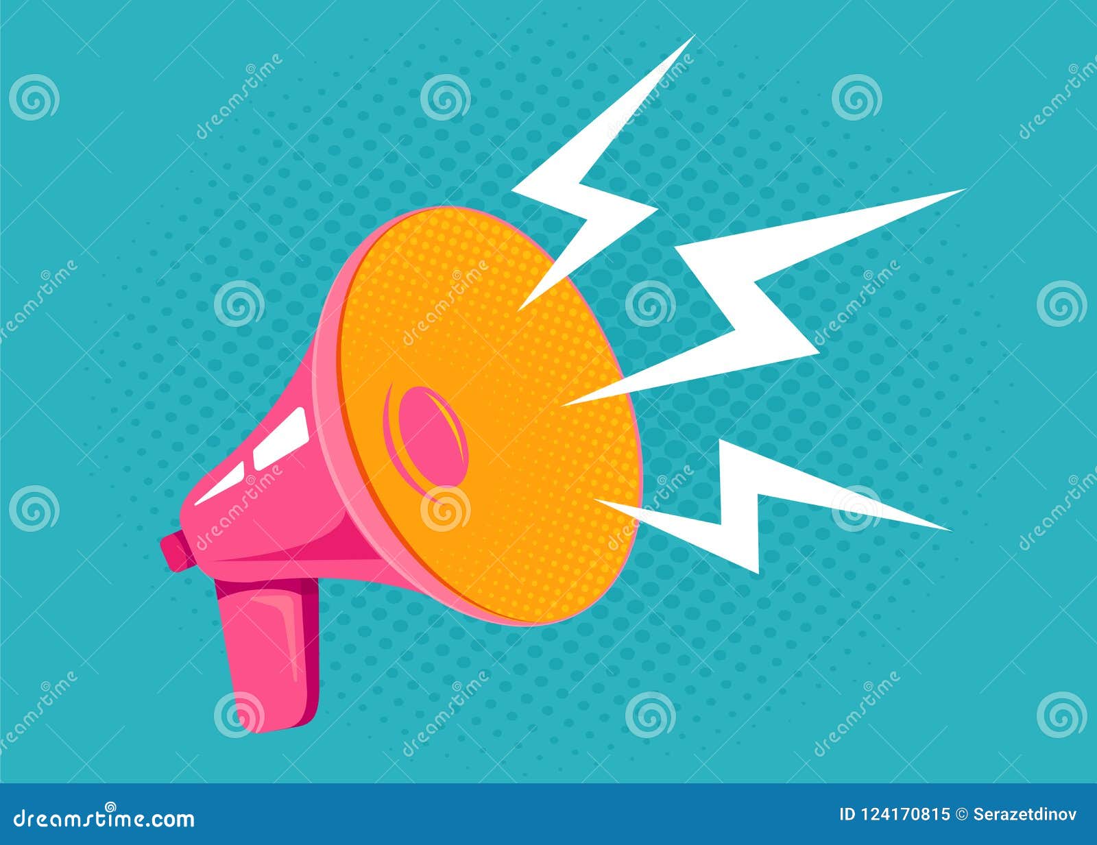 Vector retro megaphone. stock vector. Illustration of propaganda ...