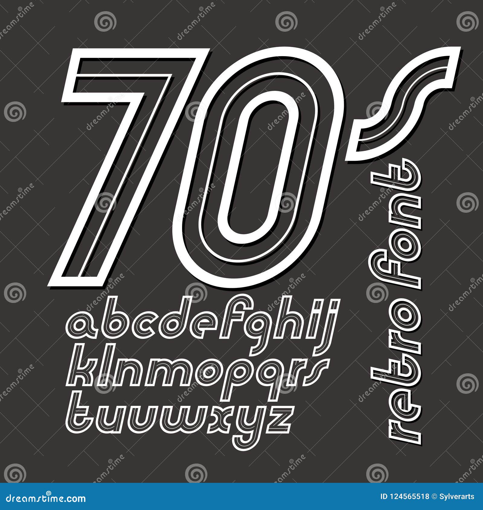 Vector Retro Old Italic Lower Case Alphabet Letters, for Use As Stock ...