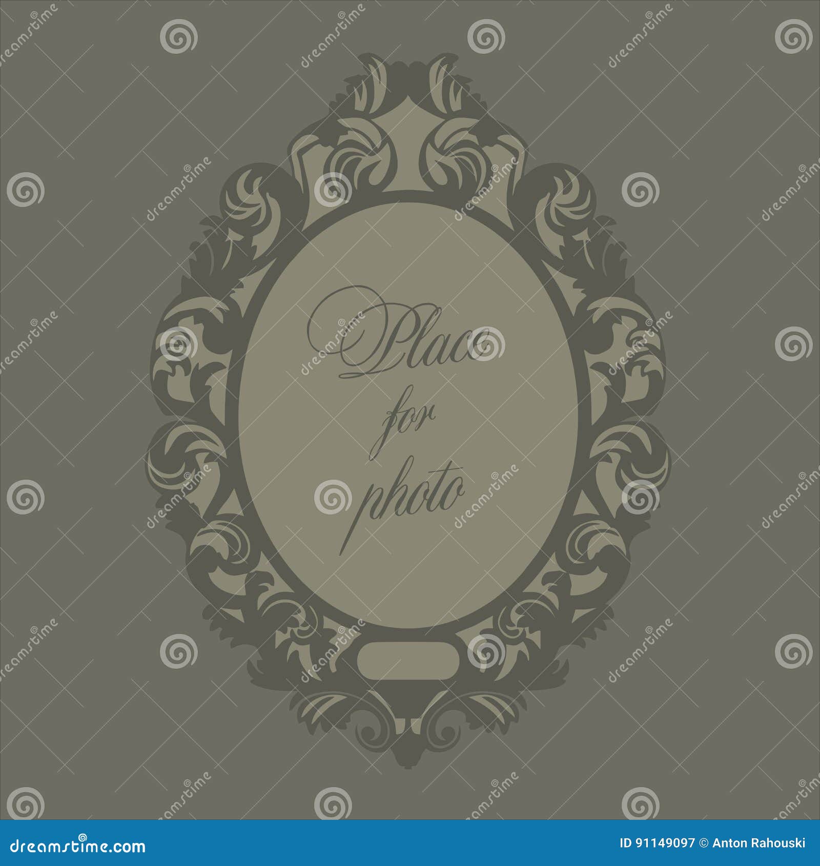 Vector, Retro, Photo Frame, Vintage, Flat Design Stock Illustration ...