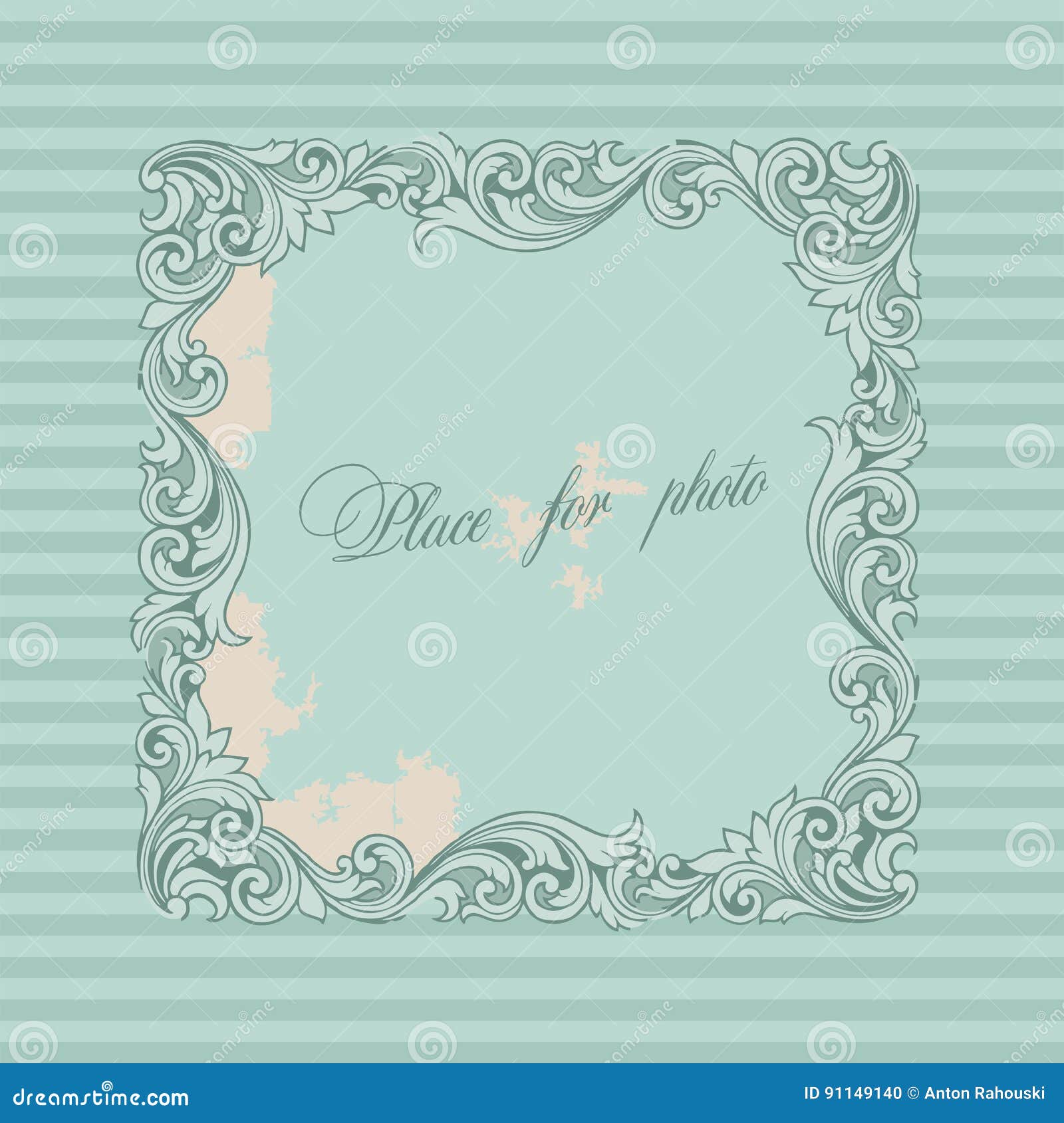 Vector, Retro, Photo Frame, Vintage, Flat Design Stock Illustration ...