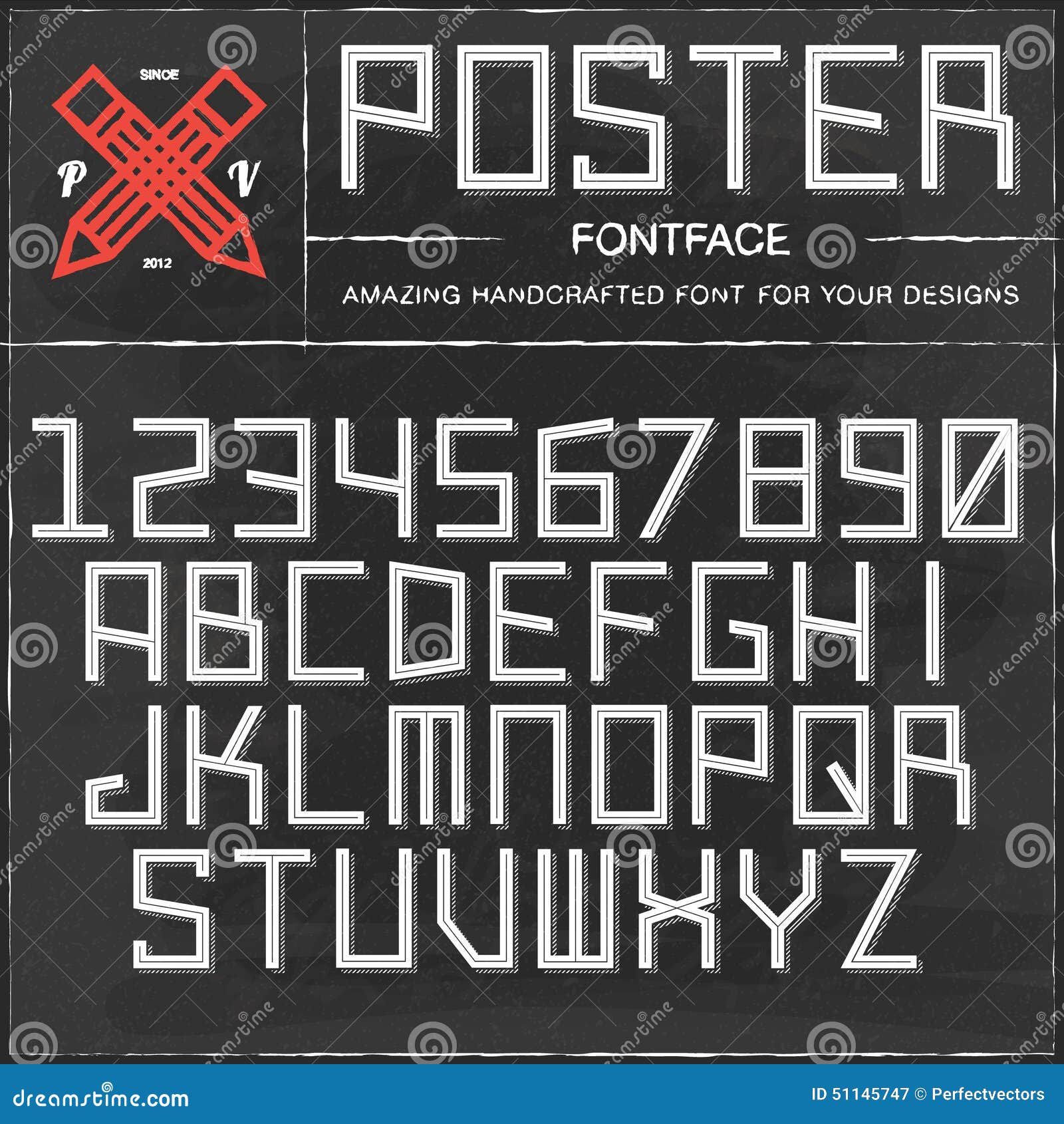 Vector Retro Poster Font stock vector. Illustration of back - 51145747