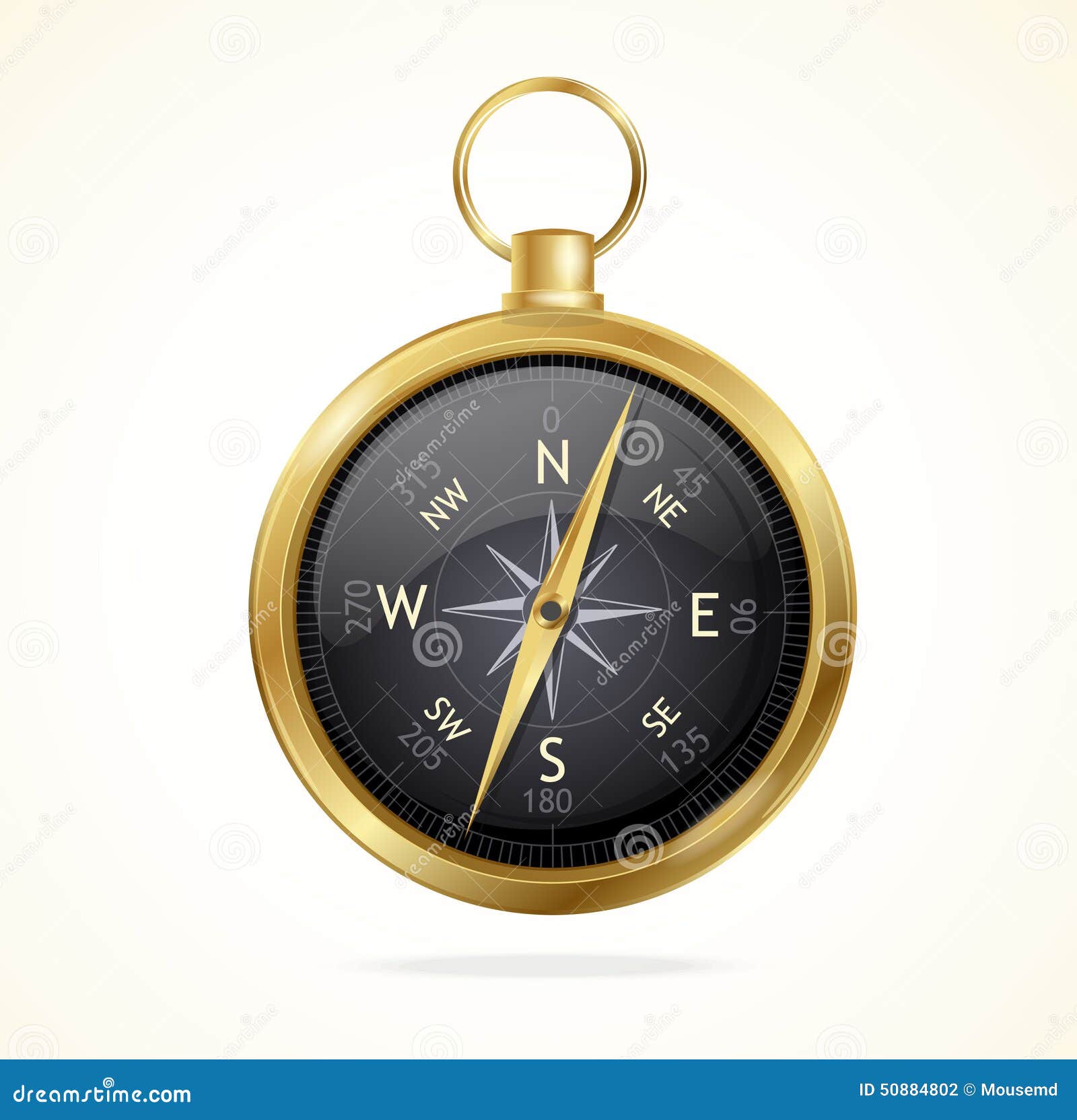 Vector Retro Style Metal Compass Stock Vector - Illustration of east ...