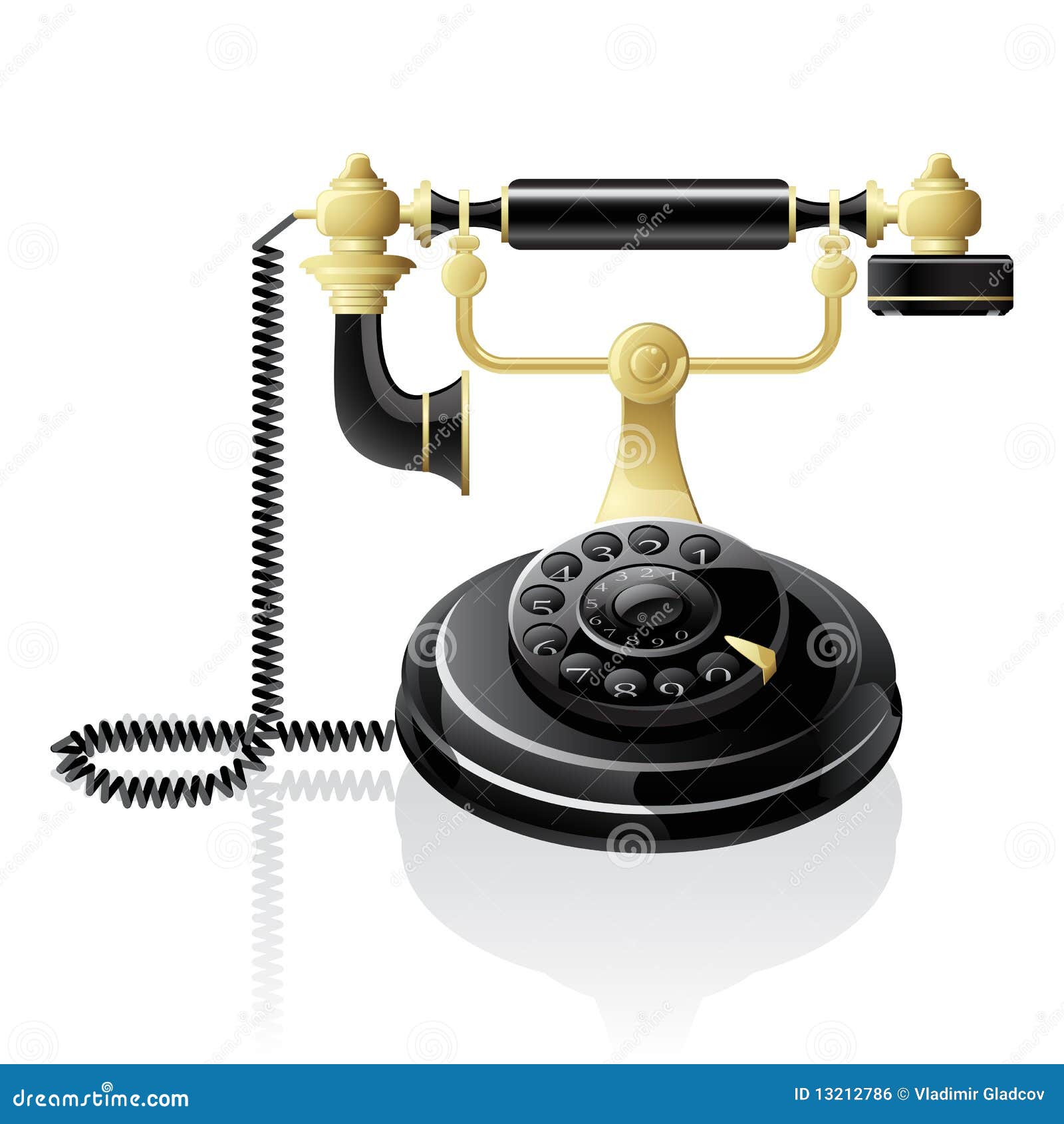 Vector retro telephone stock vector. Illustration of abstract - 13212786